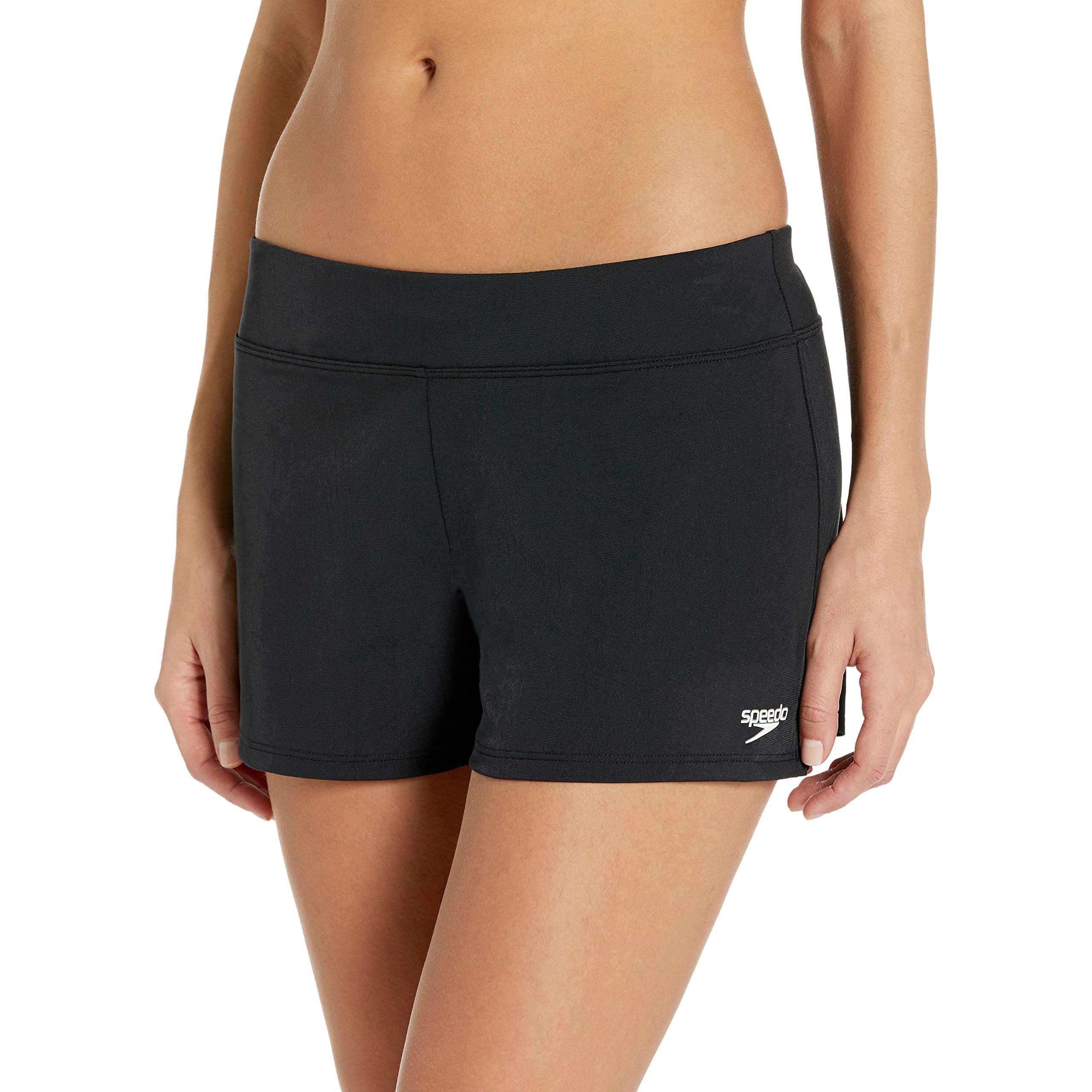 Speedo womens Swimsuit Bottom Shorts Bio Endurance Solid,Speedo Black,X-Small