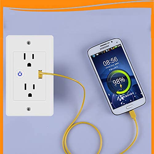 Useelink Smart WiFi 2 Outlet + 1USB Wall Plug - Smart Plug, no hub, can be Used with Alexa and Google