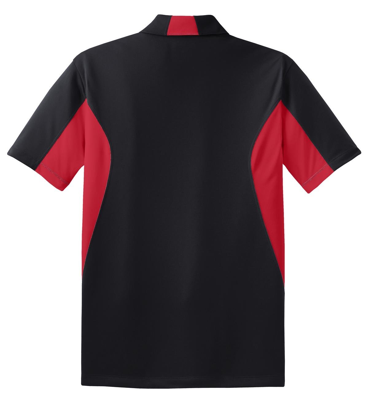 SPORT-TEK Side Blocked Micropique Sport-Wick Polo F20 Black/True Red