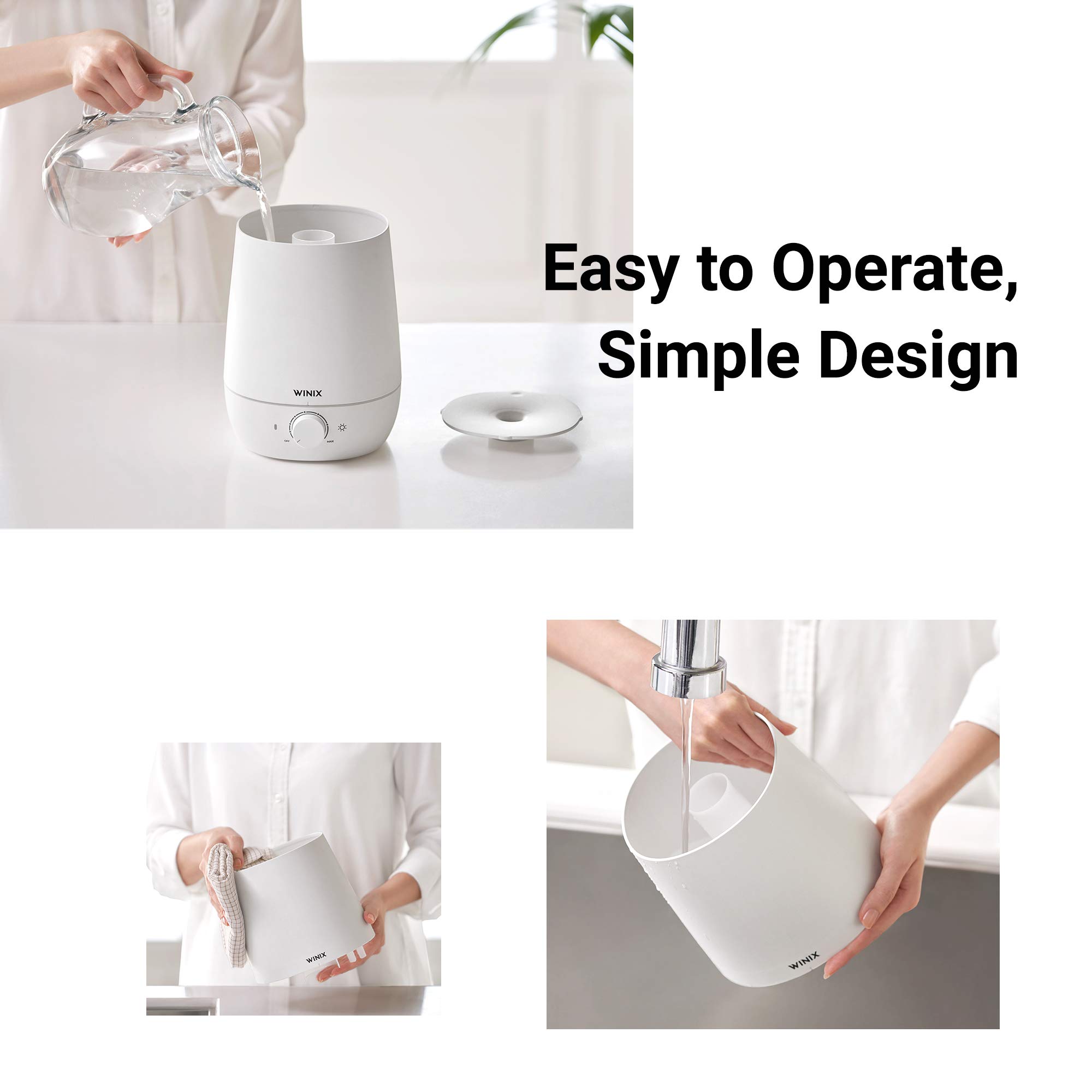 Winix L60 Ultrasonic Humidifier (White), Small