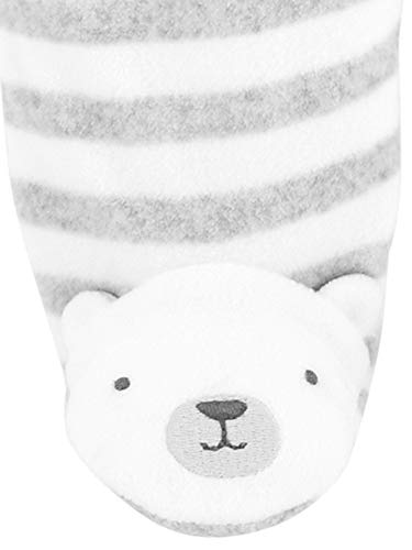Simple Joys by Carter's Baby 2-Pack Neutral Fleece Footed Sleep and Play, Penguin/Stripe, Preemie