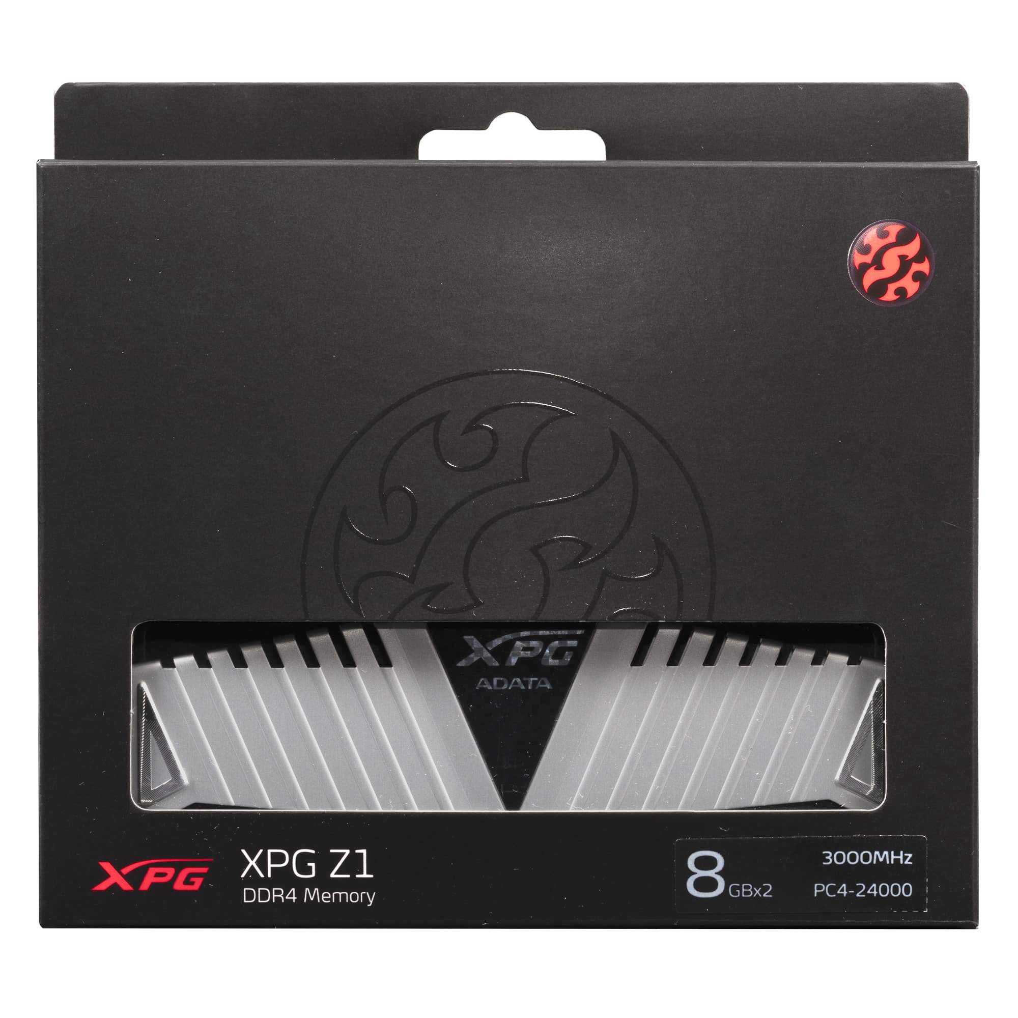 XPG Z1 DDR4 3200MHz (PC4 25600) 32GB (2x16GB) CL16-20-20 288-Pin Memory Modules Kit, Silver (AX4U3200716G16A-DSZ1)