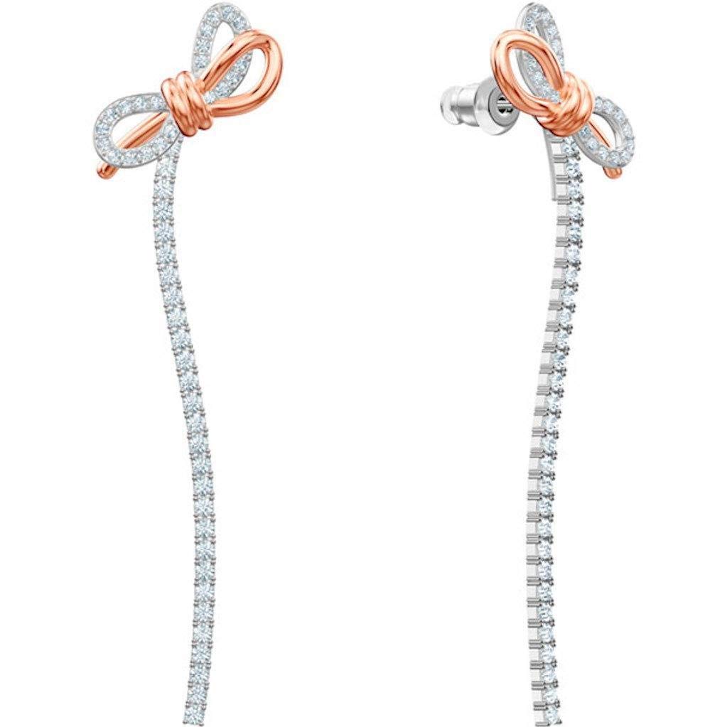 Swarovski Lifelong Bow Pierced Earrings White One Size