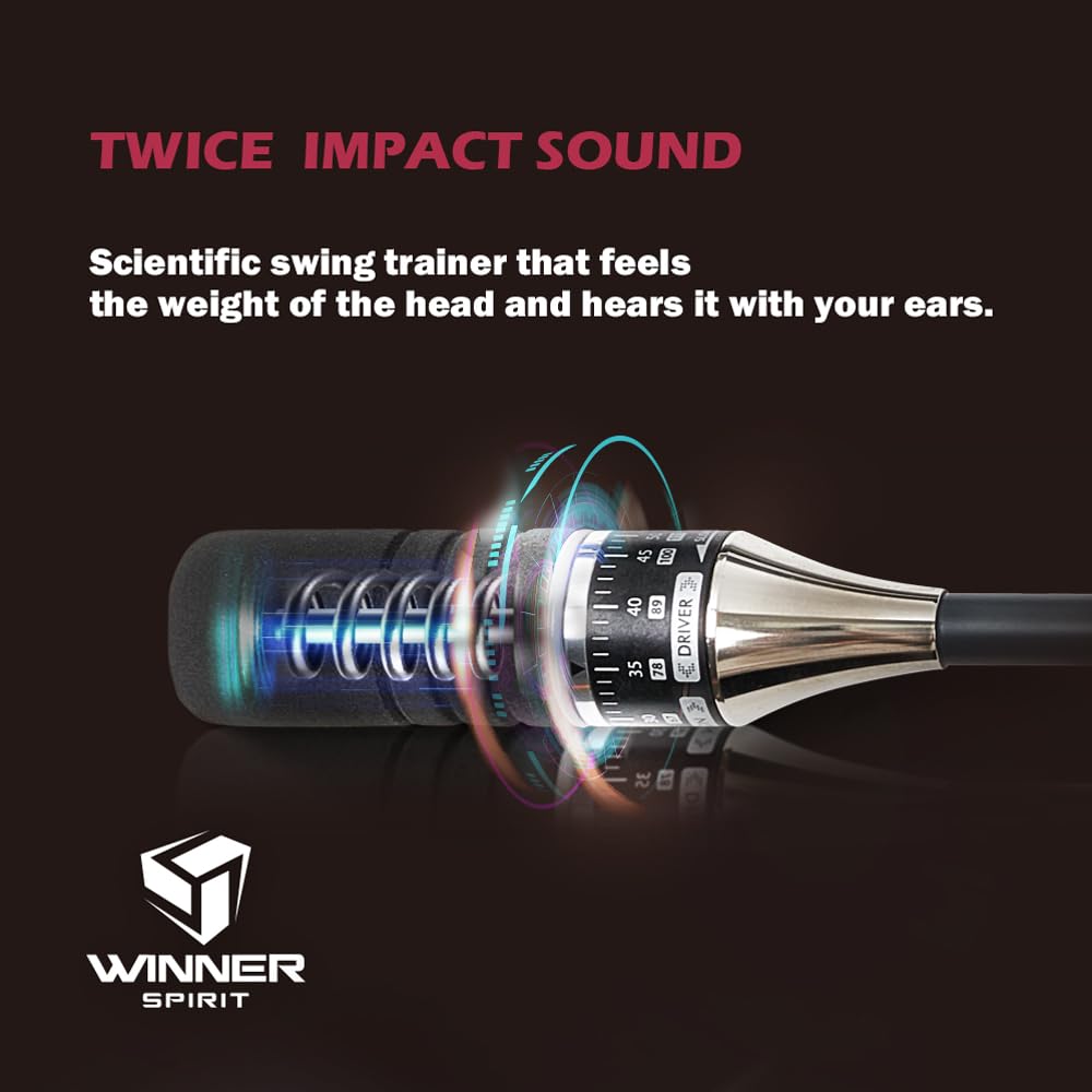 WINNER SPIRIT Miracle 201/201v3 Golf Swing Trainer Training Aid Adjustable Speed Controller Power Up Increase Distance Warmup Warm Up Practice Stick Rhythm Tempo (1st Generation)