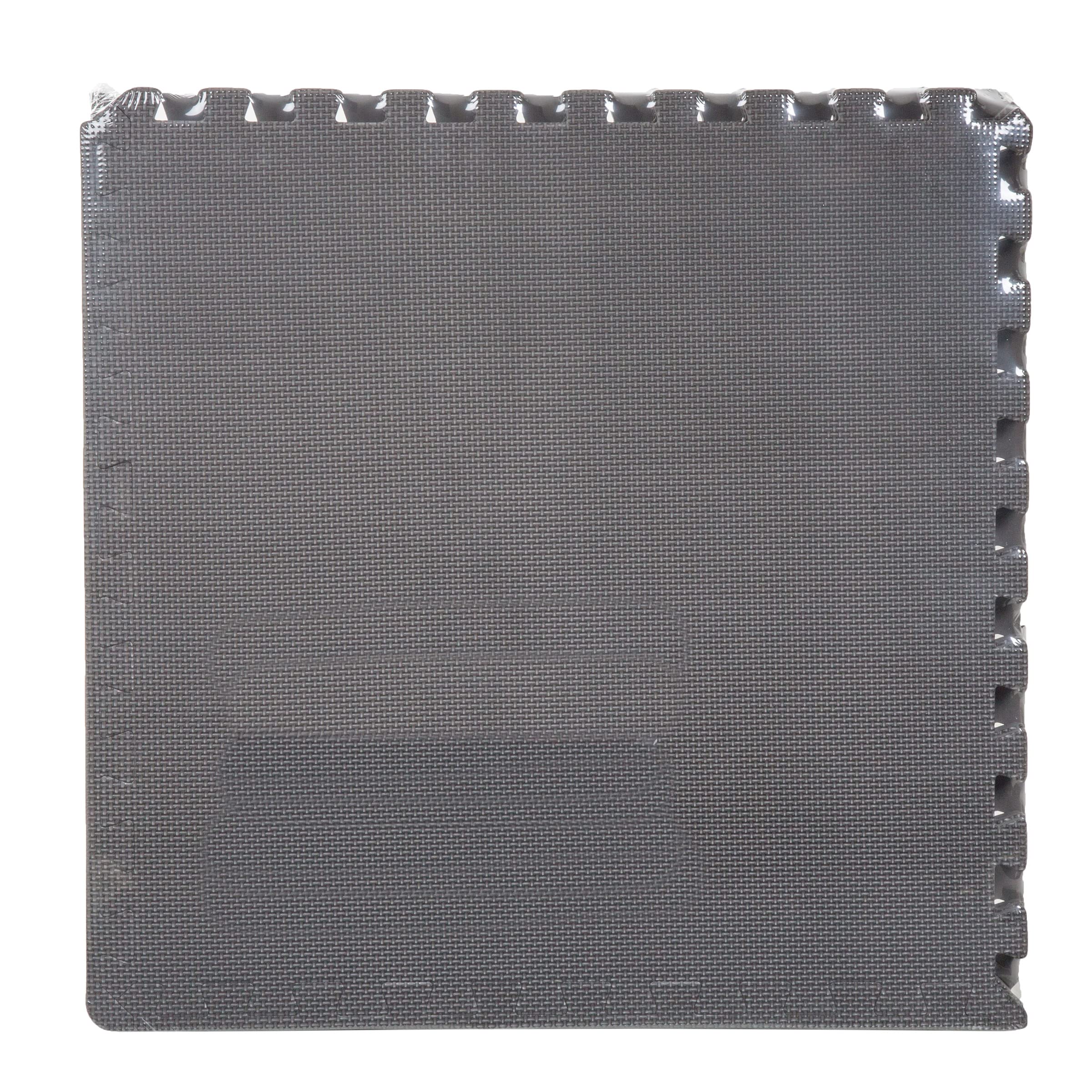 Stalwart Foam Mat Floor Tiles, Interlocking EVA Foam Padding Soft Flooring for Exercising, Yoga, Camping, Kids, Babies, Playroom β 6 Pack, Gray, 24" X 24" X 0.5"