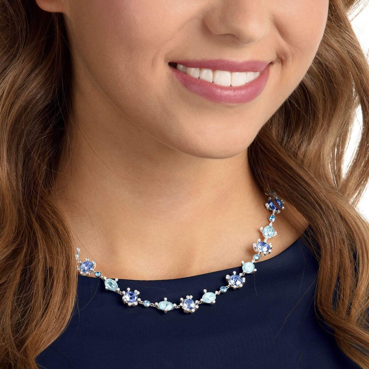 Swarovski Womens Olive Necklace Light Multi/Rhodium Plating One Size
