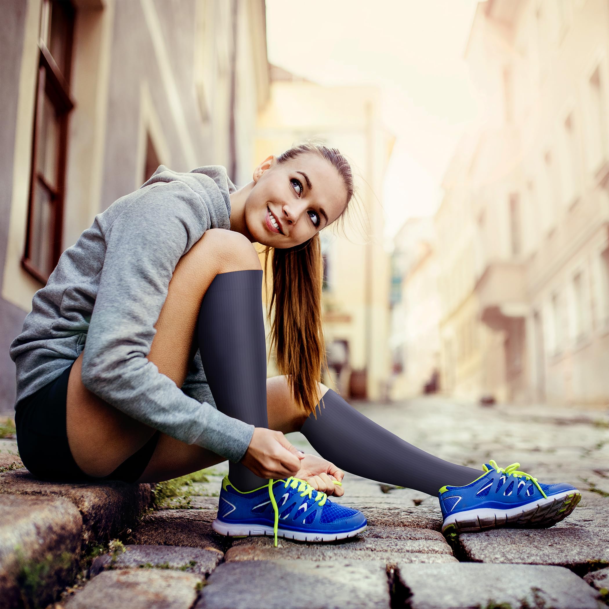 WITHYOU Compression Socks (7 Pairs), 15-20 mmHg is Best Athletic for Men & Women, Running, Flight, Travel, Pregnant - Boost Performance, Blood Circulation & Recovery