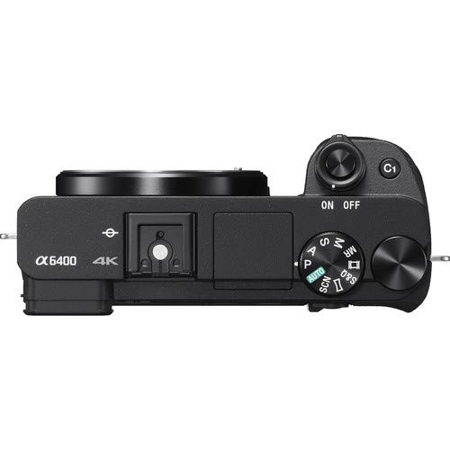 Sony Alpha a6400 Mirrorless Digital Camera (Body Only) with 650-1300mm Telephoto Zoom Lens + 2X 64GB Memory Card, Microphone, Portable Tripod, Gadget Bag & More