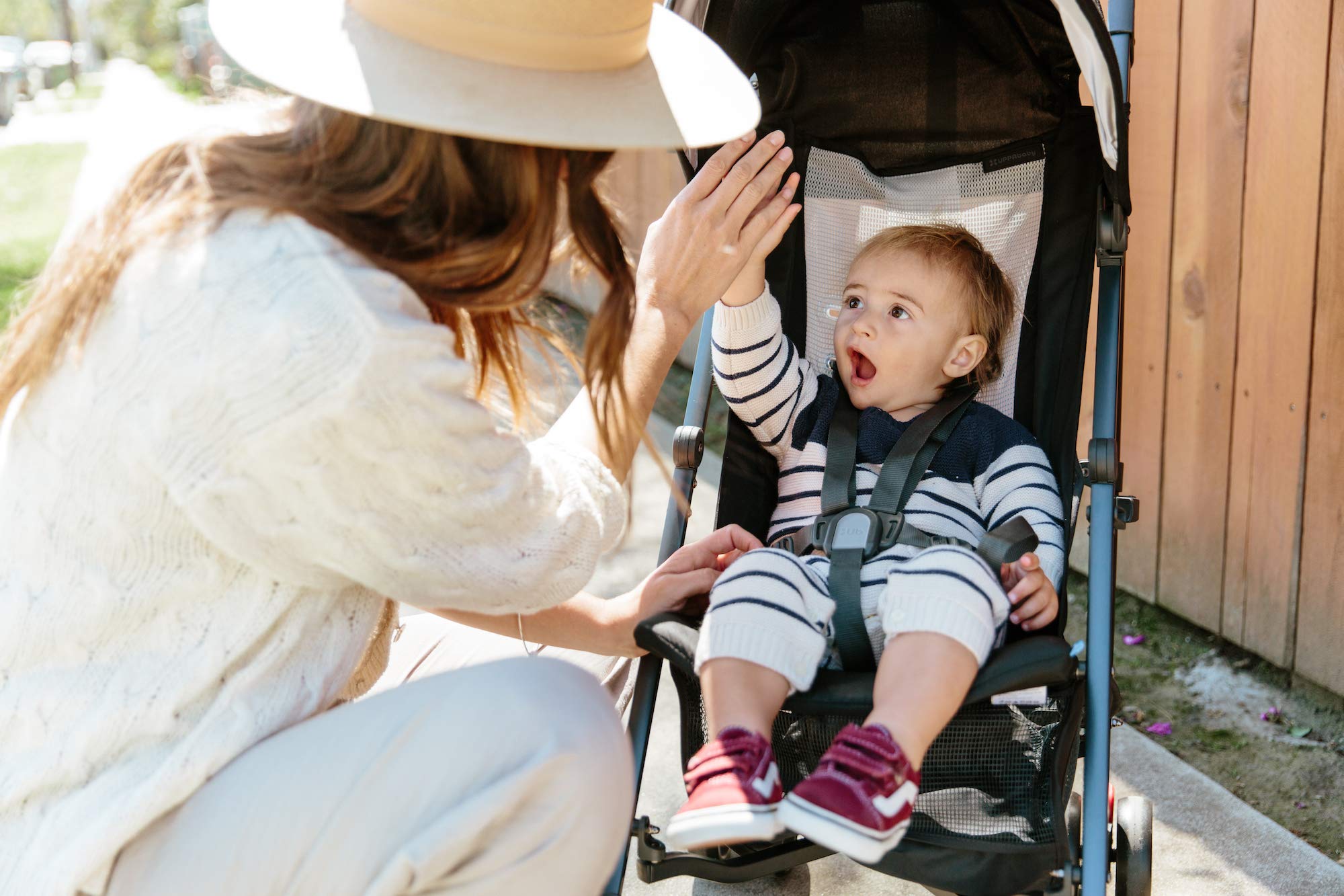 UPPAbaby G-LITE Stroller - Denny (Red/Silver) + G-LITE Rain Shield