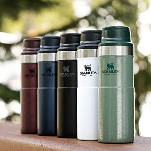 STANLEY Trigger Action Travel Mug 0.35L - Keeps Hot For 5 Hours - BPA-Free - Thermal Mug For Hot Drinks - Leakproof Reusable Coffee Cup - Dishwasher Safe - Matte Black
