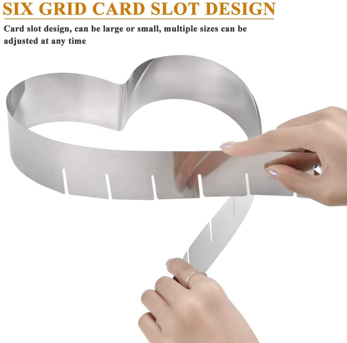 YYYFEI Multipurpose Round Steel Ring,Cake Mold Ring, Adjustable Cake Mold Ring for Baking, Premium Quality Functional Baking Gifts (Heart-shaped)