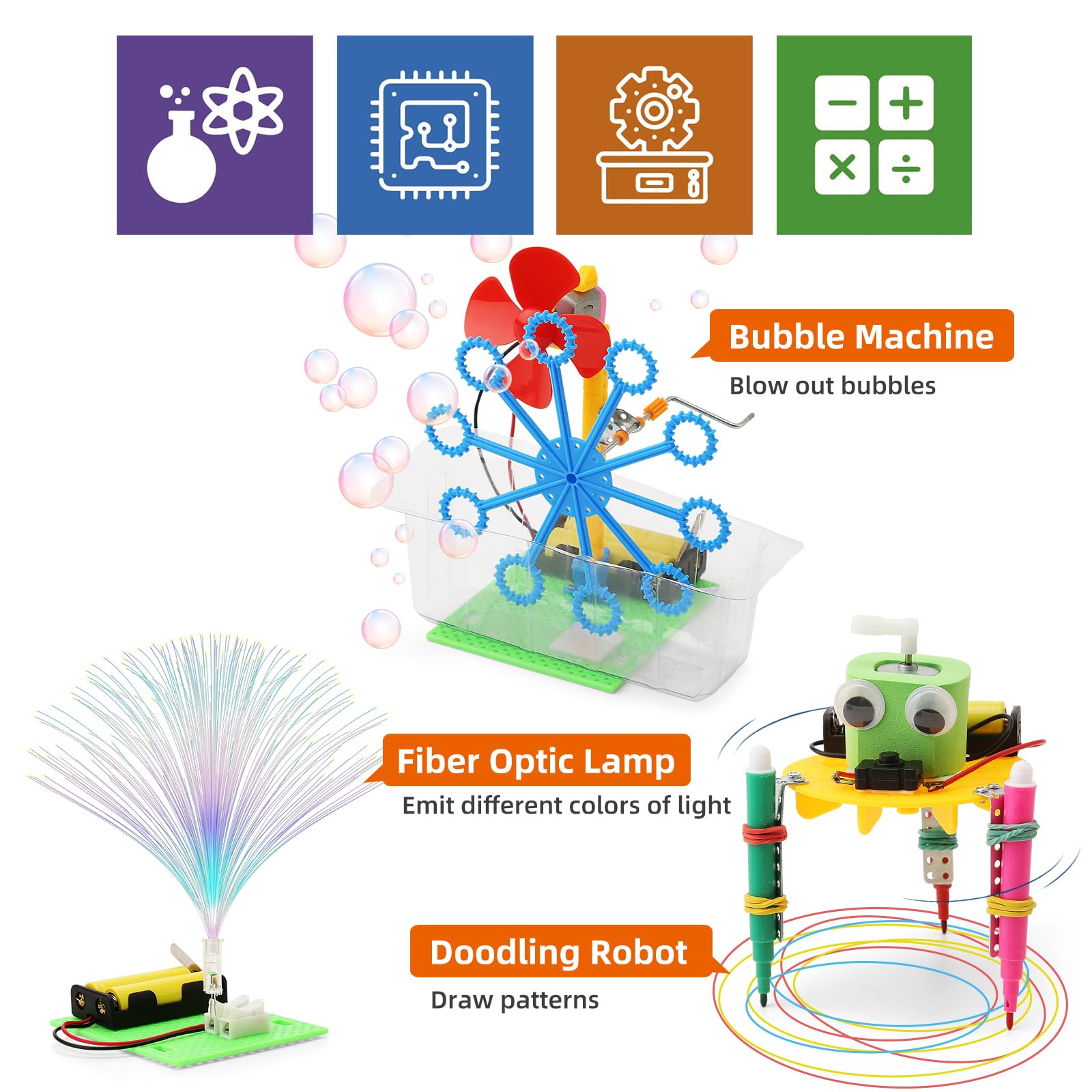 STEM Science Robotics Kit, Experiments Projects Activities for Kids 6-8 8-12, Build Robot Crafts for Boys Toys, DIY Electronic Engineering Building Kits for Girls Age 8 + Year Old Gifts