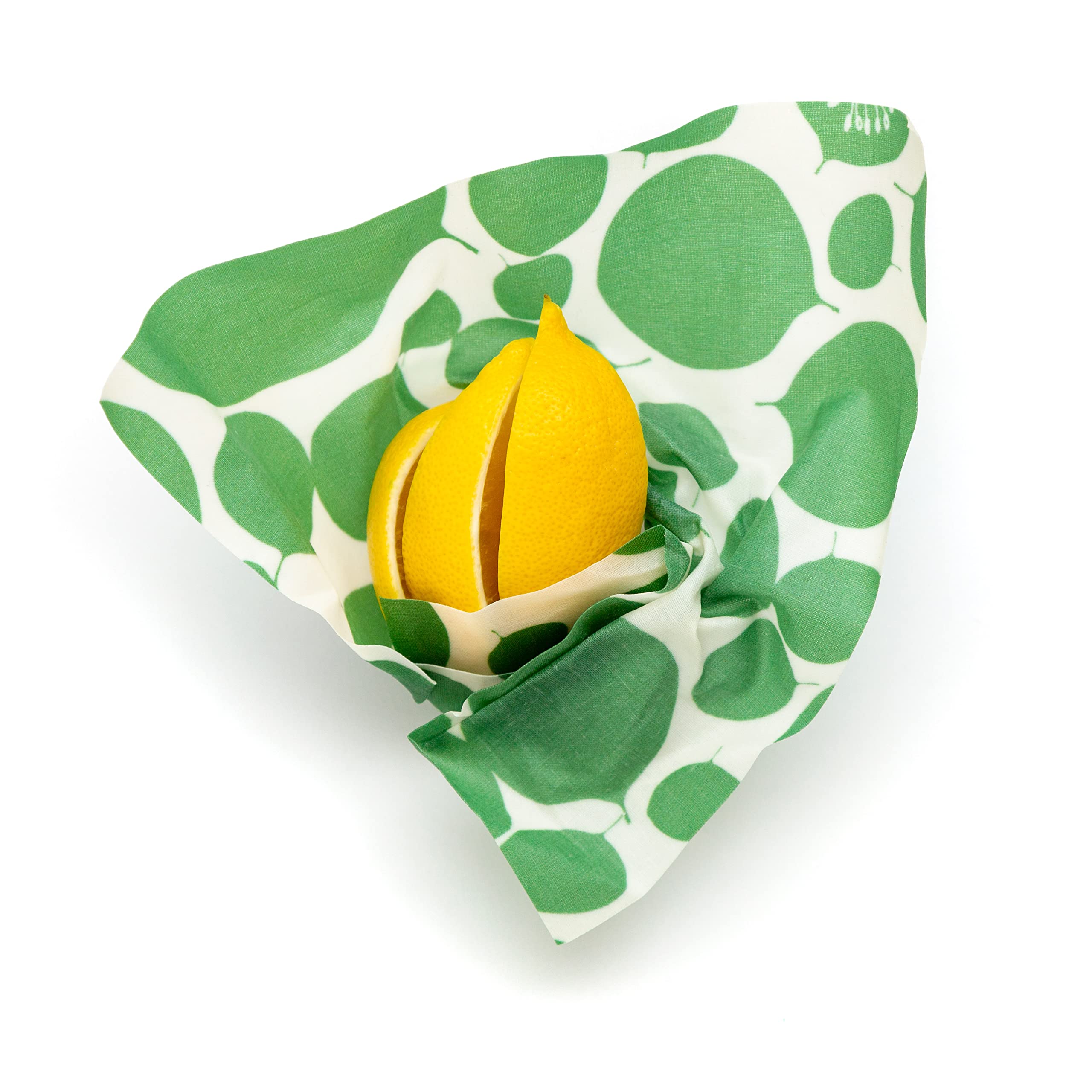 Z Wraps - Reusable Beeswax Food Wraps - Assorted 3-Pack (S, M, L) - Made in USA with 100-Precent Cotton, Organic Beeswax and Jojoba Oil - Leafy Greens