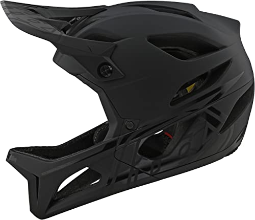 Troy Lee Designs Stage MIPS Stealth Full-Face Mountain Bike Helmet. Max Ventilation Lightweight EPP EPS Racing Downhill DH BMX MTB - Adult Men Women Unisex (Midnight, MD/LG)