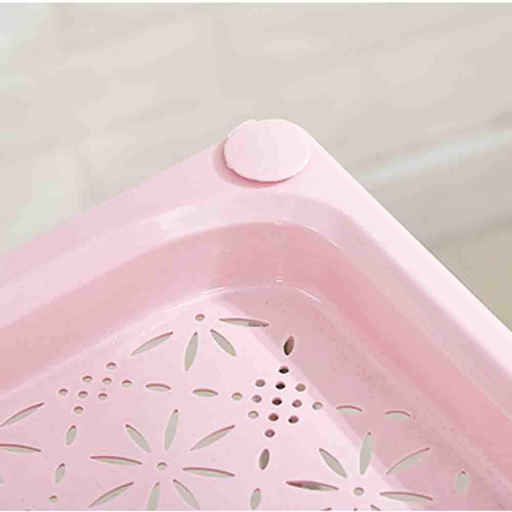 YGCBL Multifunction Portable Hand Trucks,Trolleyserving Trolley Cart Abs Plastic Universal Wheel 4 Tier Drain Moisture Lightweight Armrest Balcony, Load 18 Kg, 3 Colors,Beige