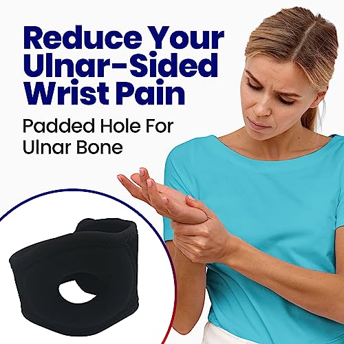 Wrist Wrap Compression Wrist Brace For TFCC Tears | Carpal Tunnel Pain & Tendonitis Relief | Padded Hole For Ulnar | Wrist Support For Working Out | Wrist Wraps for Men Women | Fits Both Wrists (MED)