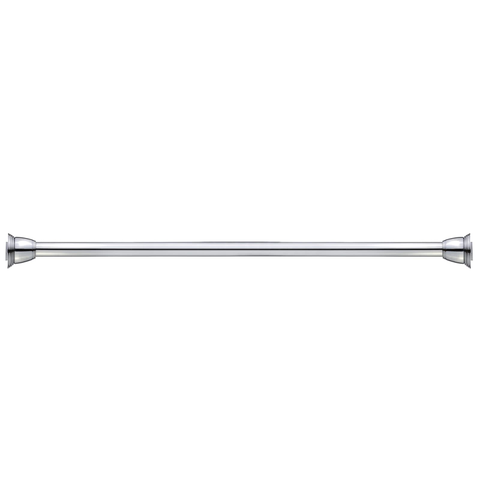 Splash Home Eire Shower Curtain Rod, 42 to 72 Inches Steel Adjustable Tension Curtain Rod - Non-Slip, No Drilling Shower Rods for Bathroom, Chrome