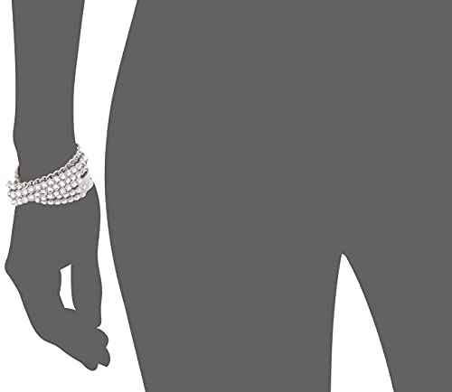 SWAROVSKI Power Collection Women's Bracelet, Wrap Strand Bracelet made of Gray Alcantara Fabric Band accented with Gray Crystals and Adjustable Closure