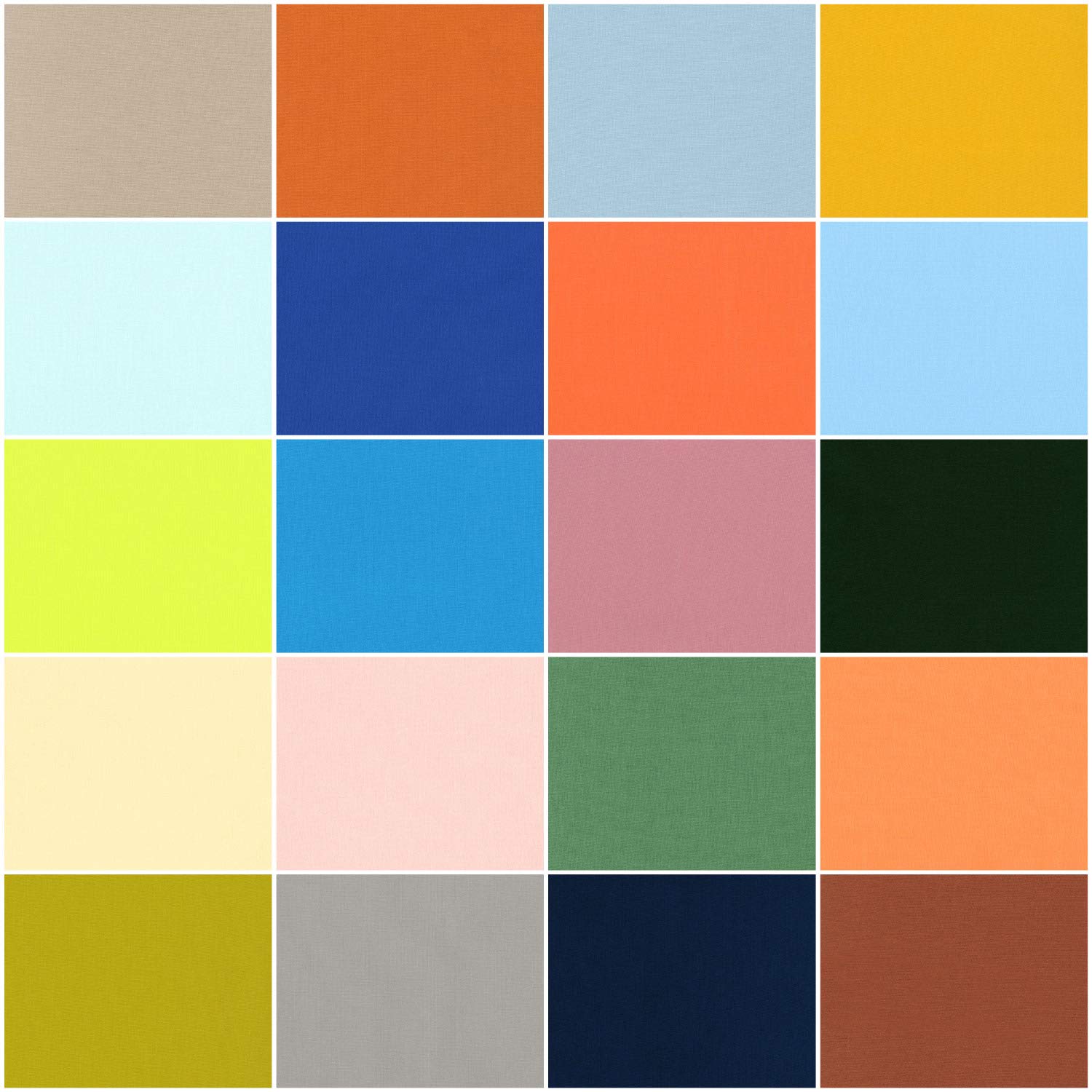 Robert Kaufman Kaufman Fat Quarter Bundles Kona Cotton Carolyn Fried, Multi