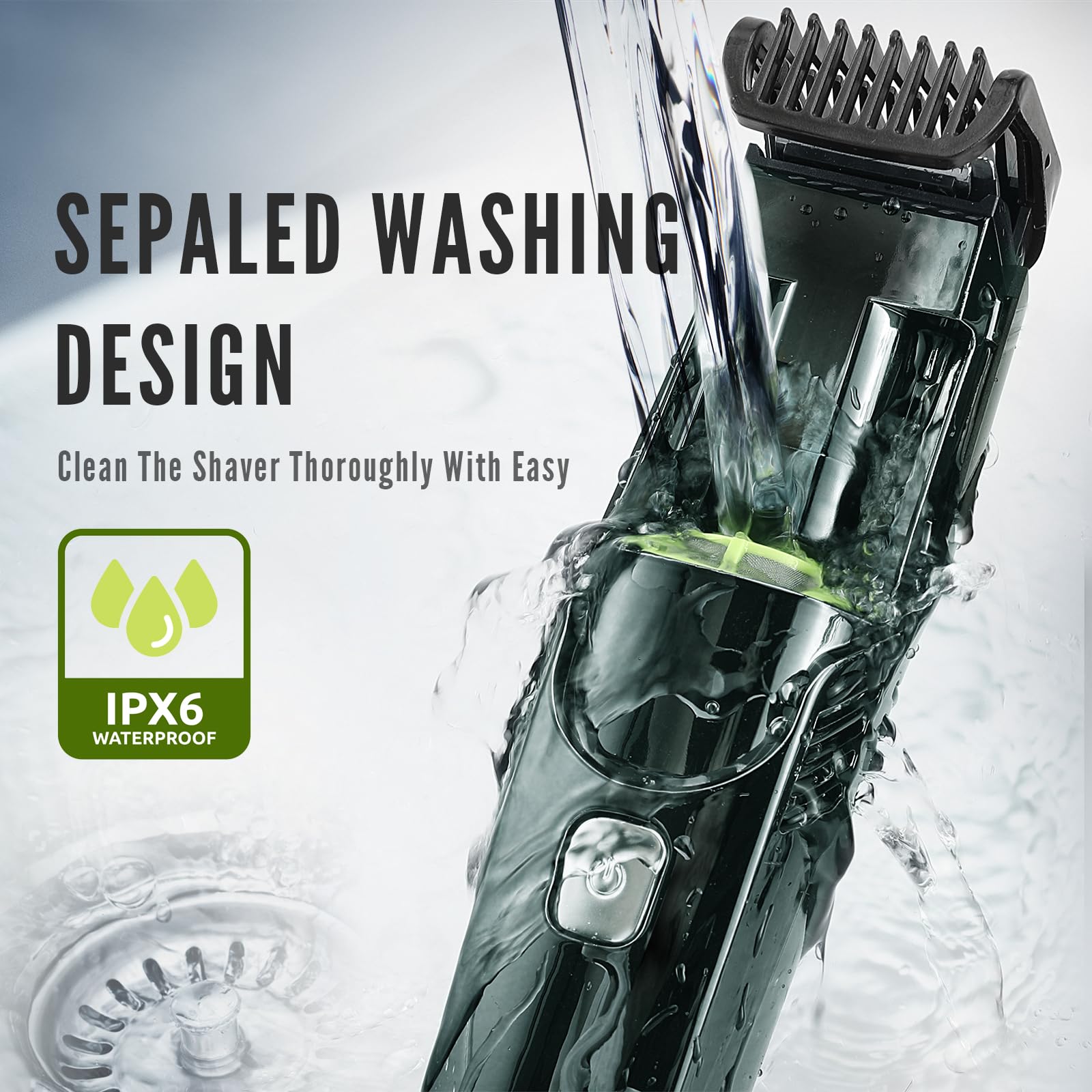 SHPAVVER Head Shavers for Bald Men, Waterproof Wet/Dry Shaver and Groomer with Pubic Hair Trimmer