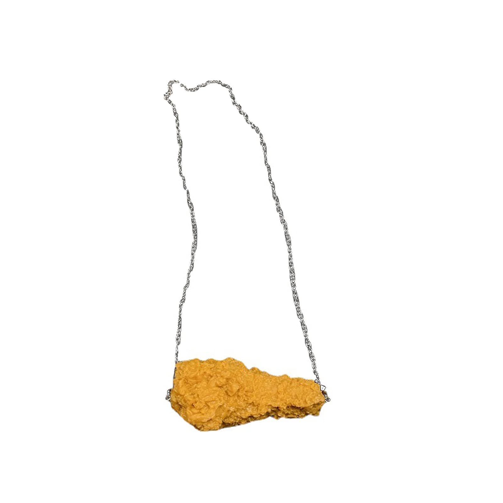 Simulation 3D Fried Chicken Pendant Y-Style Necklace Funny Vivid Food Chicken Legs Wings Necklace Resin Drumstick Creative Barbecue Shaped Jewelry for Women Party Jewelry-drumstick