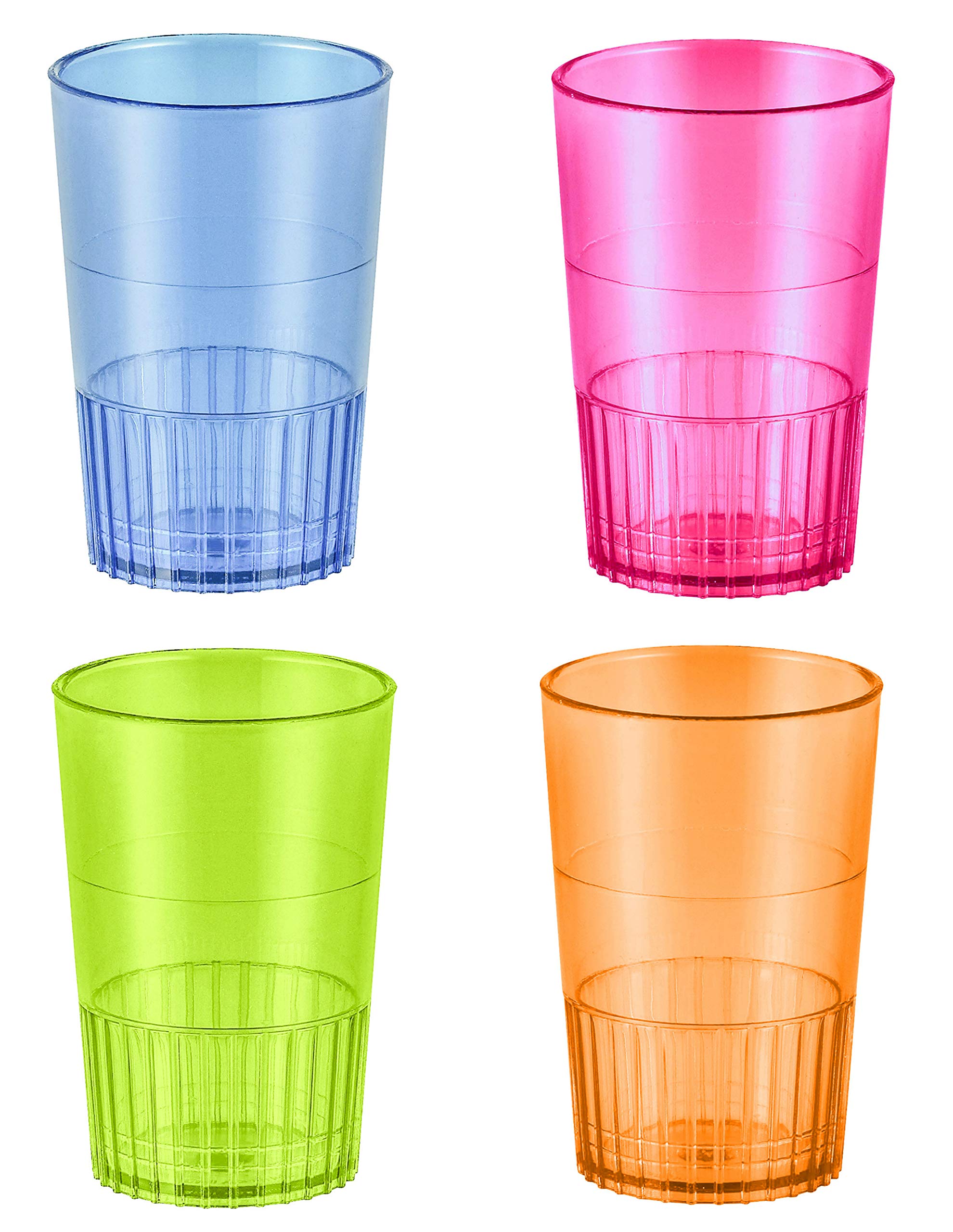 zappy 48 1.5 oz Straight Wall Shooter Hard Disposable Plastic Shot Glasses Party Bar Glasses Wedding Cups Wine Glass Cocktail Champagne Martini Neon Party Cups Colored Drinking Glasses Shooter Glass
