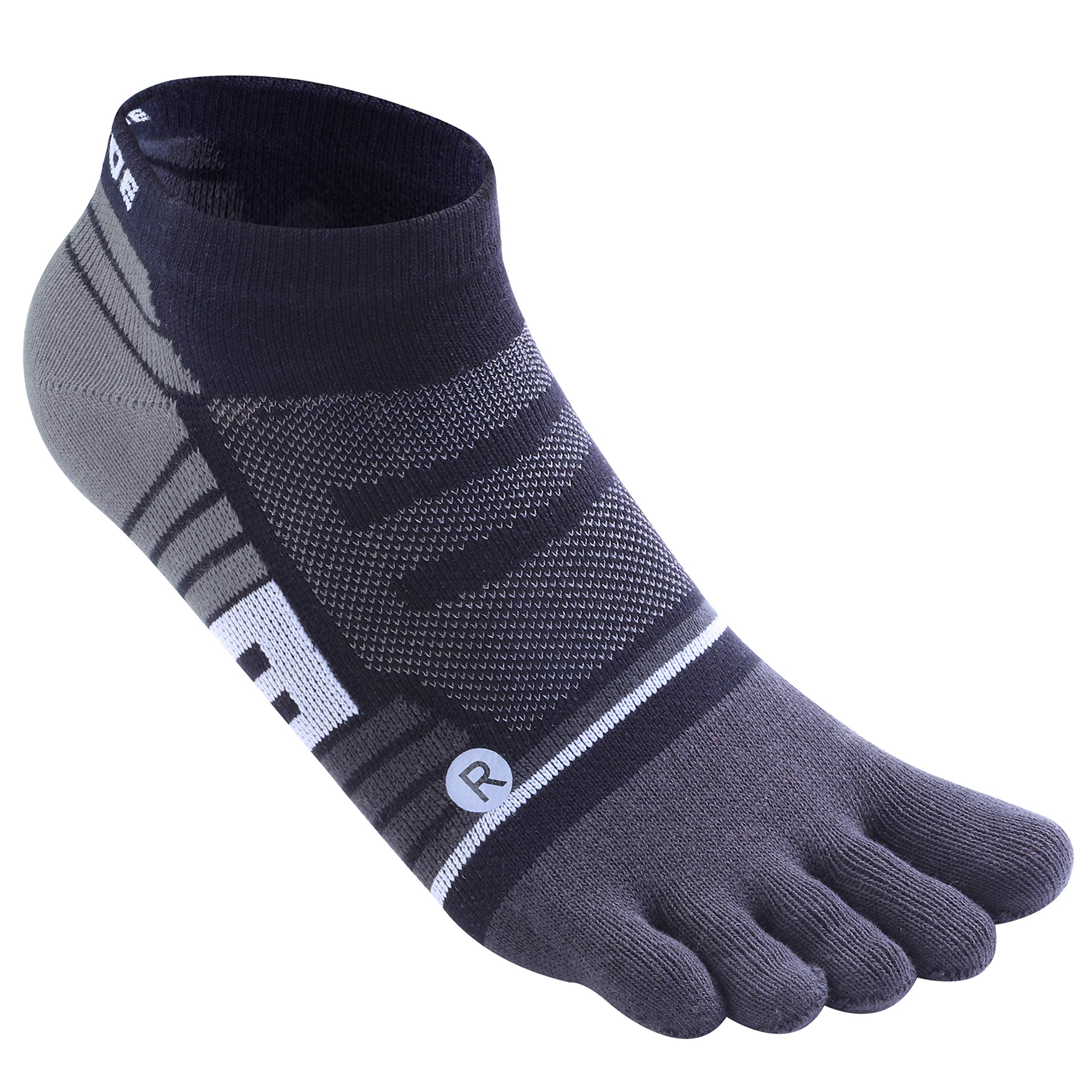Toe Socks Women & Men No Show Low Cut Ankle Gray Socks XL