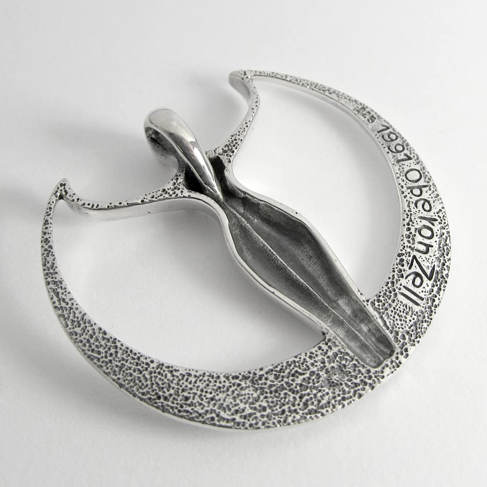 Sterling Silver Astra Star Moon Goddess Pendant by Oberon Zell