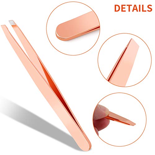 Yiwoo 5 Pieces Eyelash Applicator Tool,False Eyelashes Applicator,Eyelashes Tool,Eyelashes Curlers,Curved Eyelash Curler(Rose Gold)