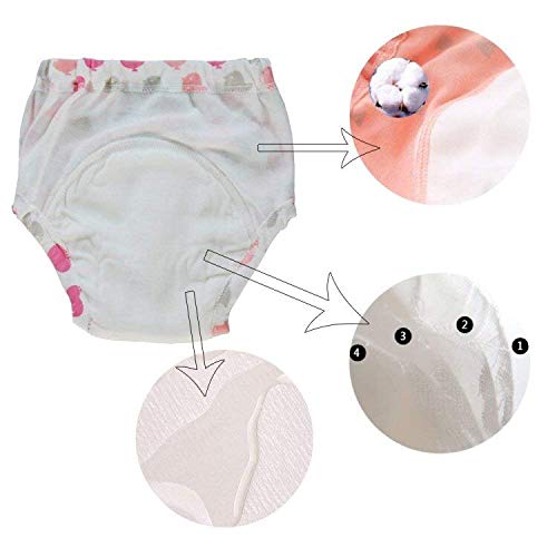 Yealoo 6pcs Baby Infant Toddler Potty Training Pants Underwear Washable Reusable