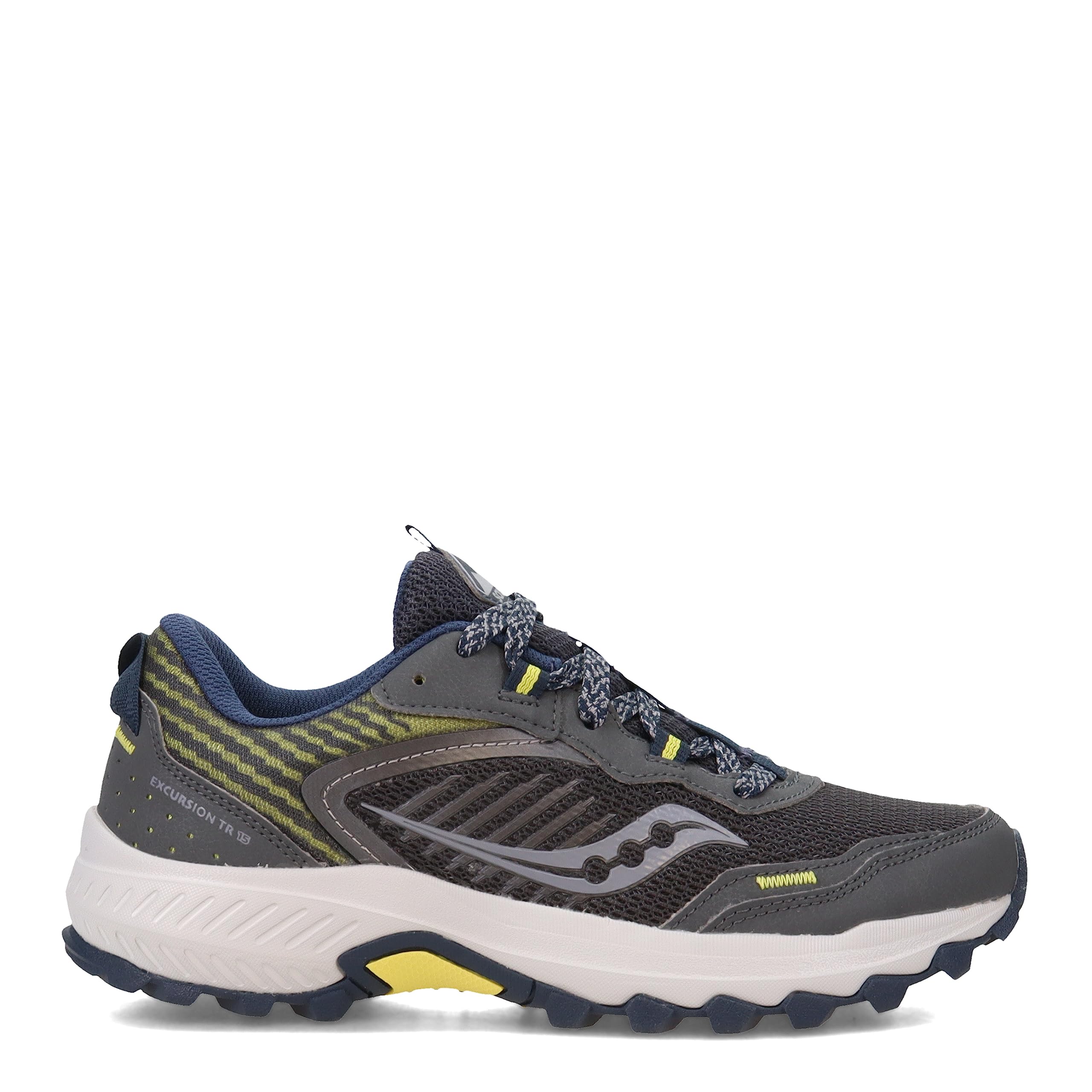 Saucony Women's Excursion TR15 Trail Running Shoe,Shadow/Sunblaze, 8 W