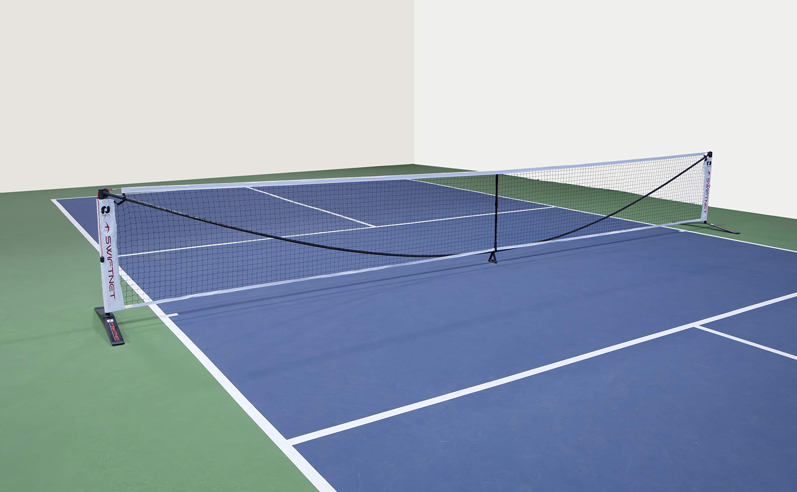 SwiftNet 2.1 Portable Pickleball Net System - High Tension, Lightweight Carbon Fiber Alloy Frame for Casual and Tournament Pickleball - Perfect to Carry Anywhere