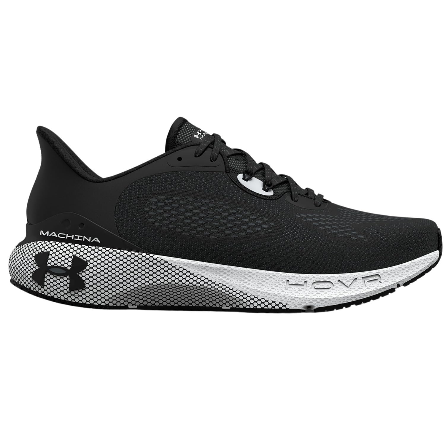 Under Armour Womens HOVR Machina 3 Synthetic Textile Black White Trainers 7 US