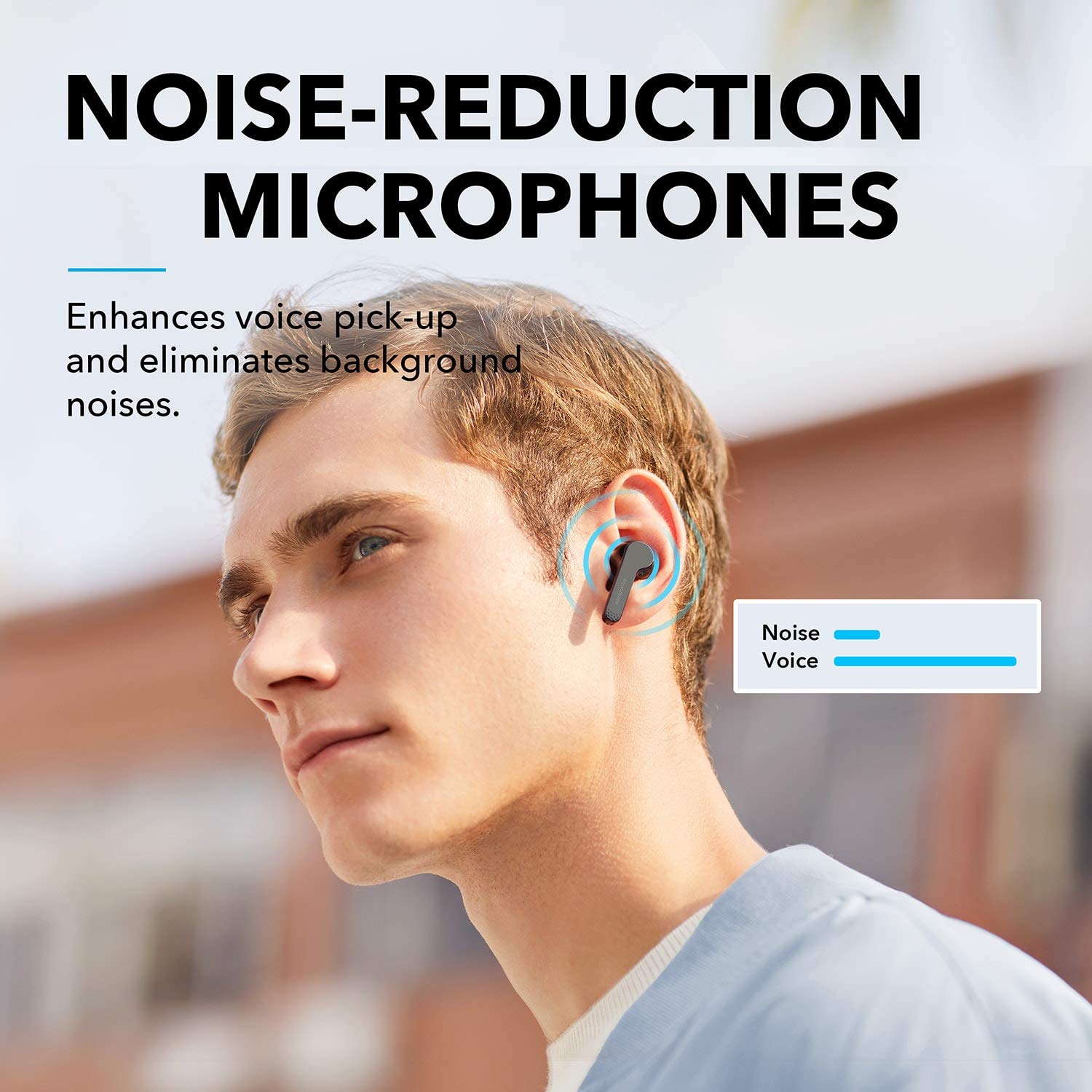 Soundcore Liberty Air True Wireless Earphones with Charging Case, Bluetooth 5, 20 Hour Playtime, Touch Control Earbuds, Graphene Enhanced Sound, Noise Cancelling Microphones and Secure Fit (Black)