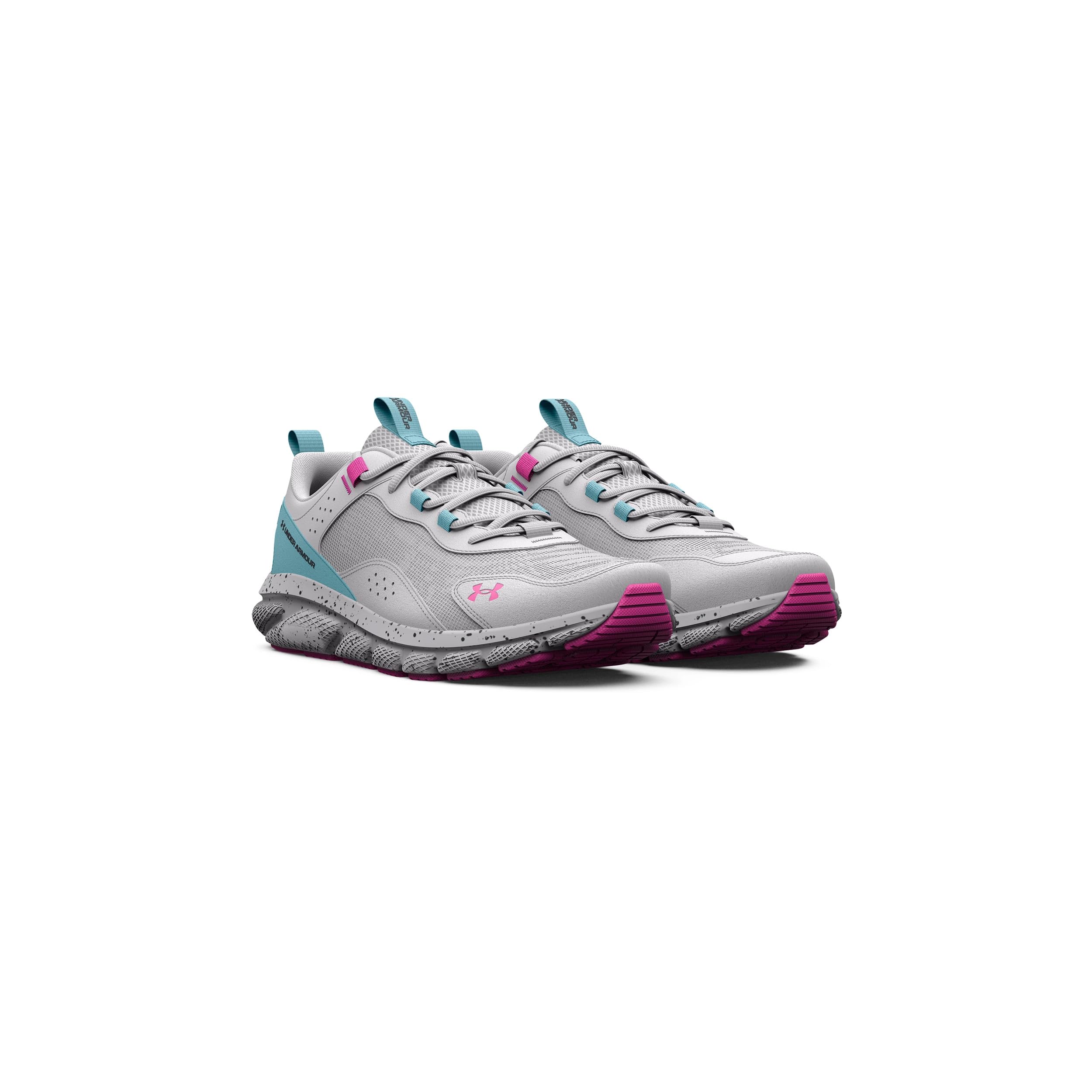 Under Armour Women's Charged Verssert Speckle, (106) Halo Gray/Still Water/Black, 8.5, US