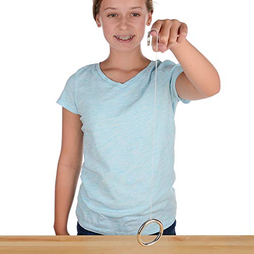 Steve Spangler Science Steel Rings Experiment Kit – At-Home Science Kit for Kids, Hands-On STEM Learning Activity, Learn About Motion, Momentum, and Gravity