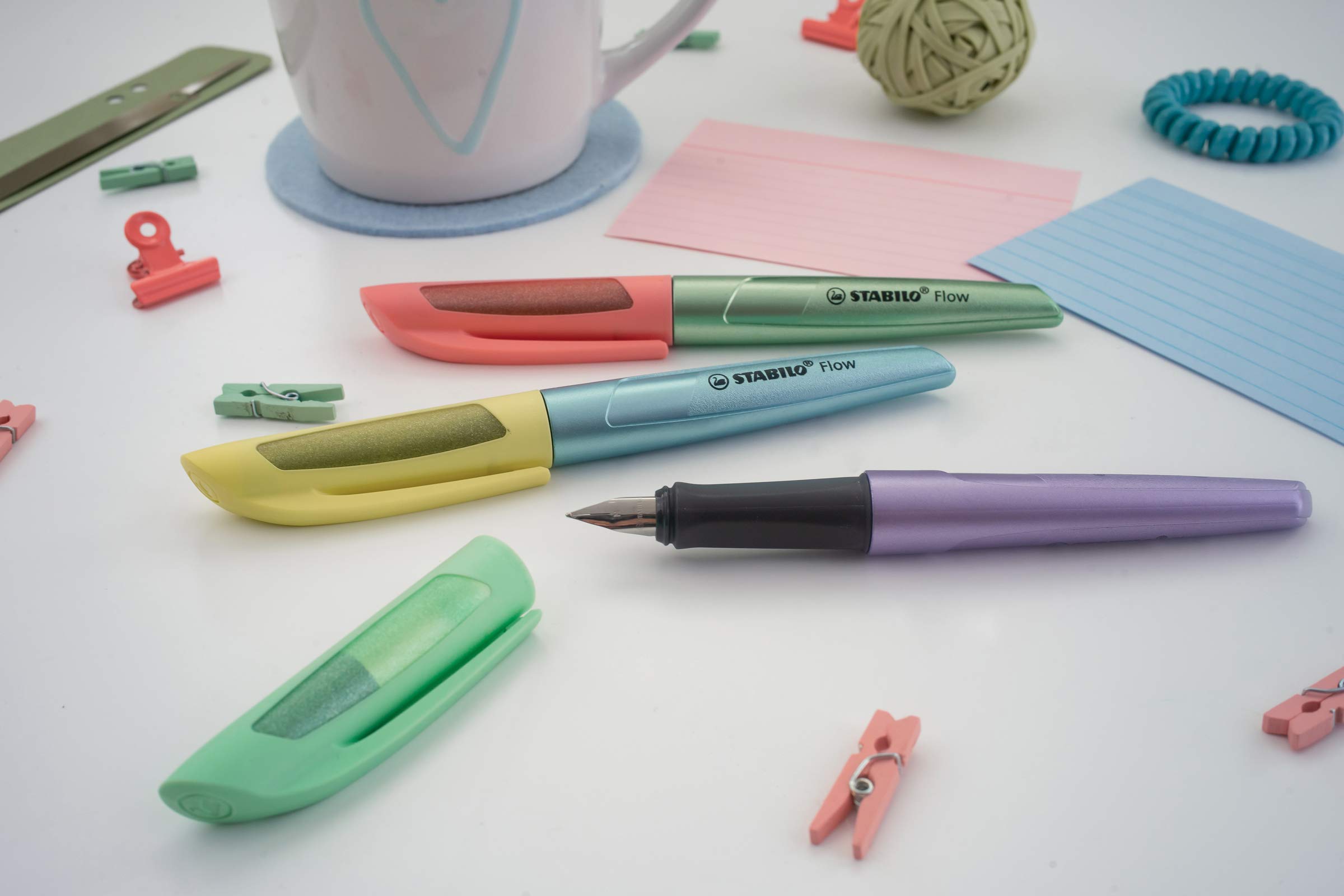 STABILO Flow Cosmetic Fountain Pen Metallic Purple/Green