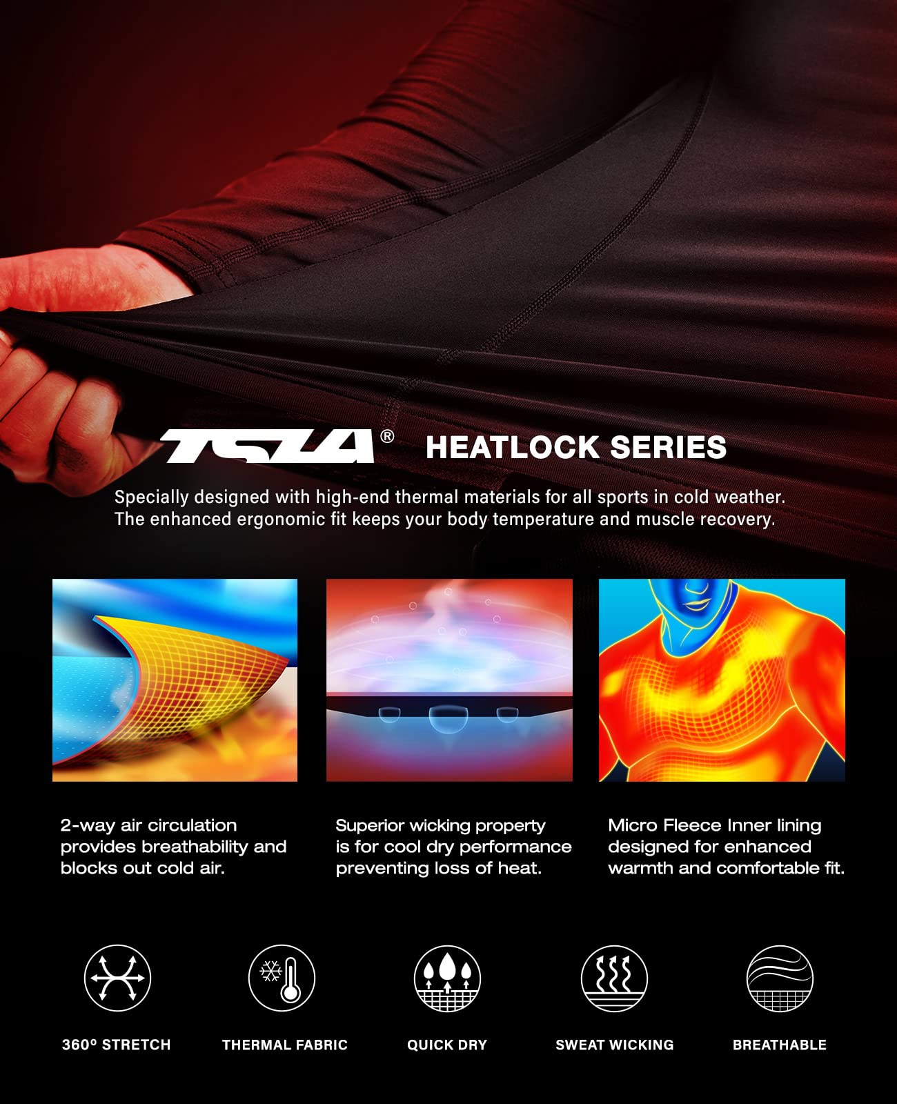 TSLA Men's Thermal Compression Shirts Hoodie with Mask, Long Sleeve Winter Sports Base Layer Top, Active Running Shirt, Heatlock Hoodie White, Medium