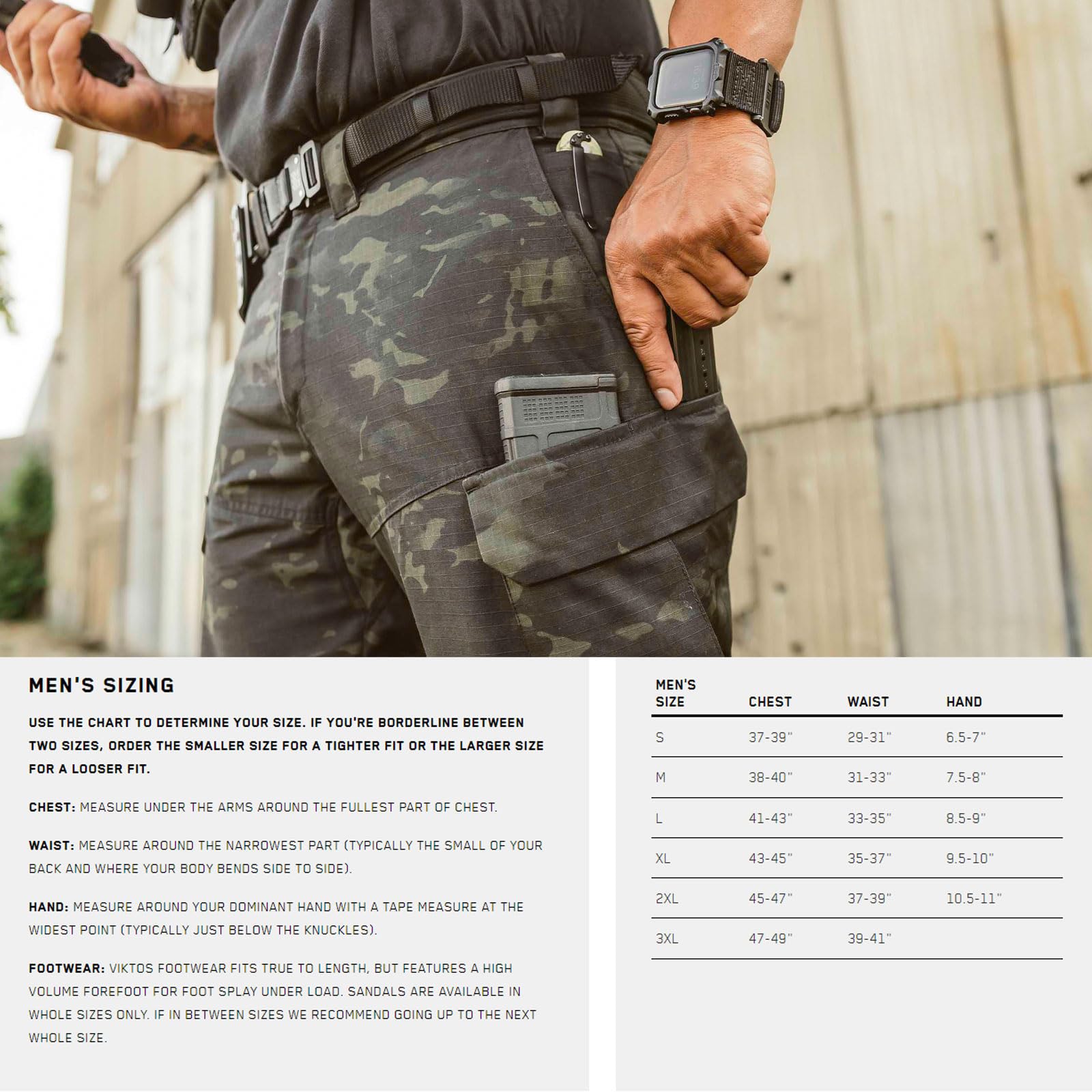 VIKTOS Men's Wartorn MC Tactical Casual Durable Double Zip EDC Combat Fit Cargo Pants with Multi Pockets, Multicam Black, 36 W x 36 L