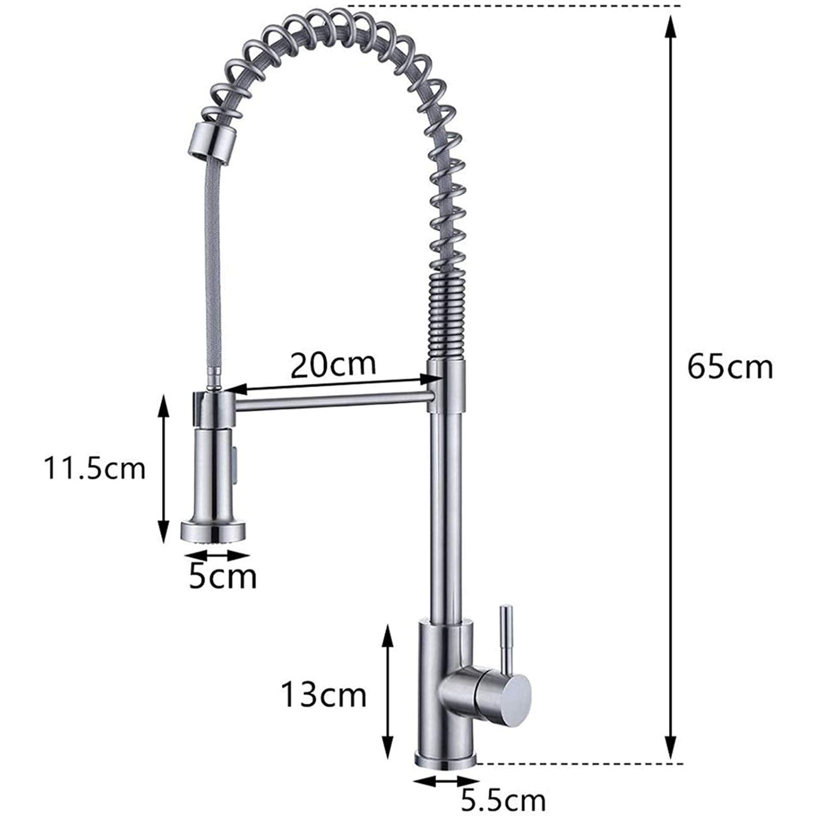Touch Control Kitchen Faucets Brushed Nickel, High Arc Spring Style Smart Kitchen Faucet, Stainless Steel Kitchen Faucet with Pull Down Sprayer, Kitchen Mixer Tap