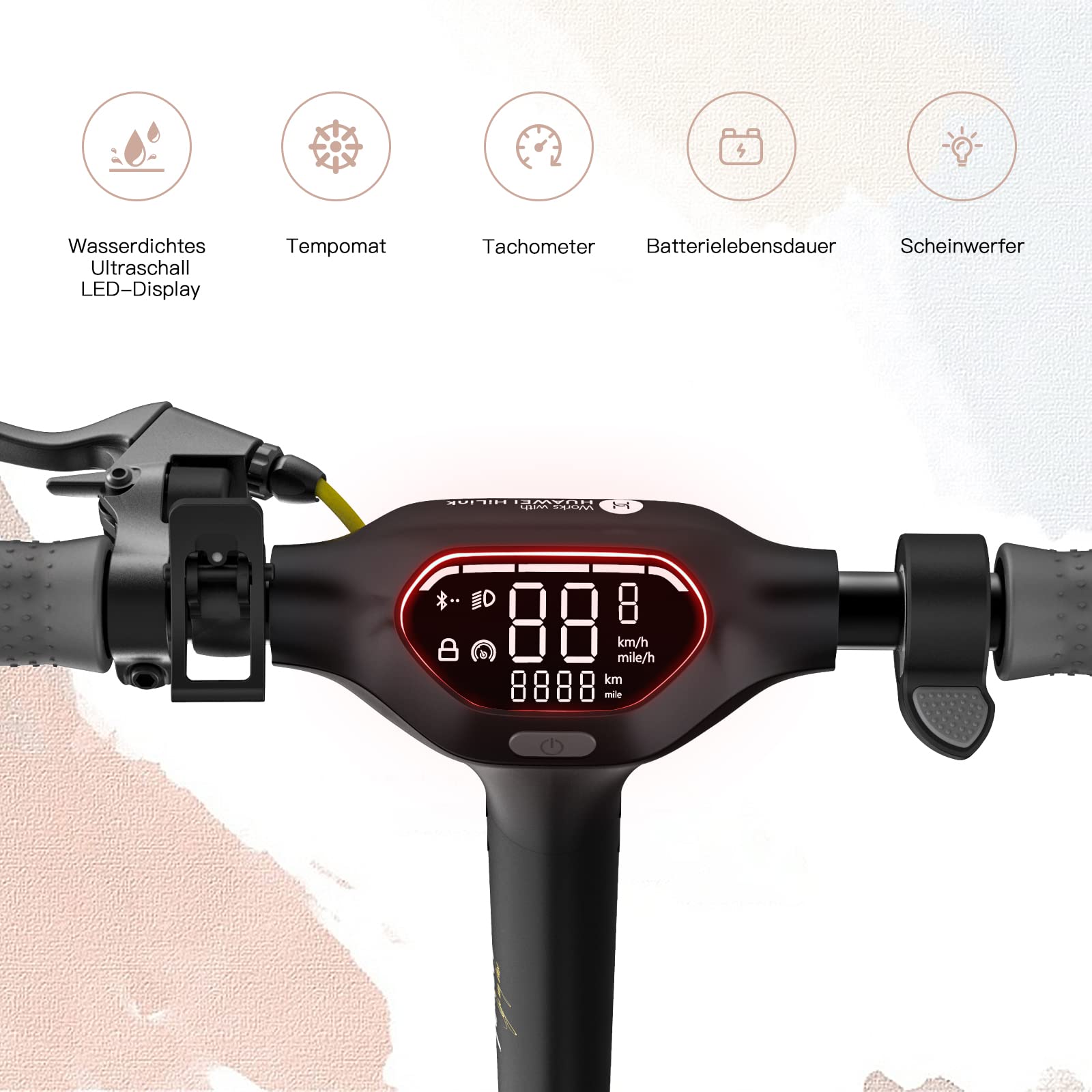 TOMOLOO Electric Scooter for Adults Commuting Electric Scooter Lightweight Folding Electric Scooters with Led Lights and UL2272 Certified(Black)