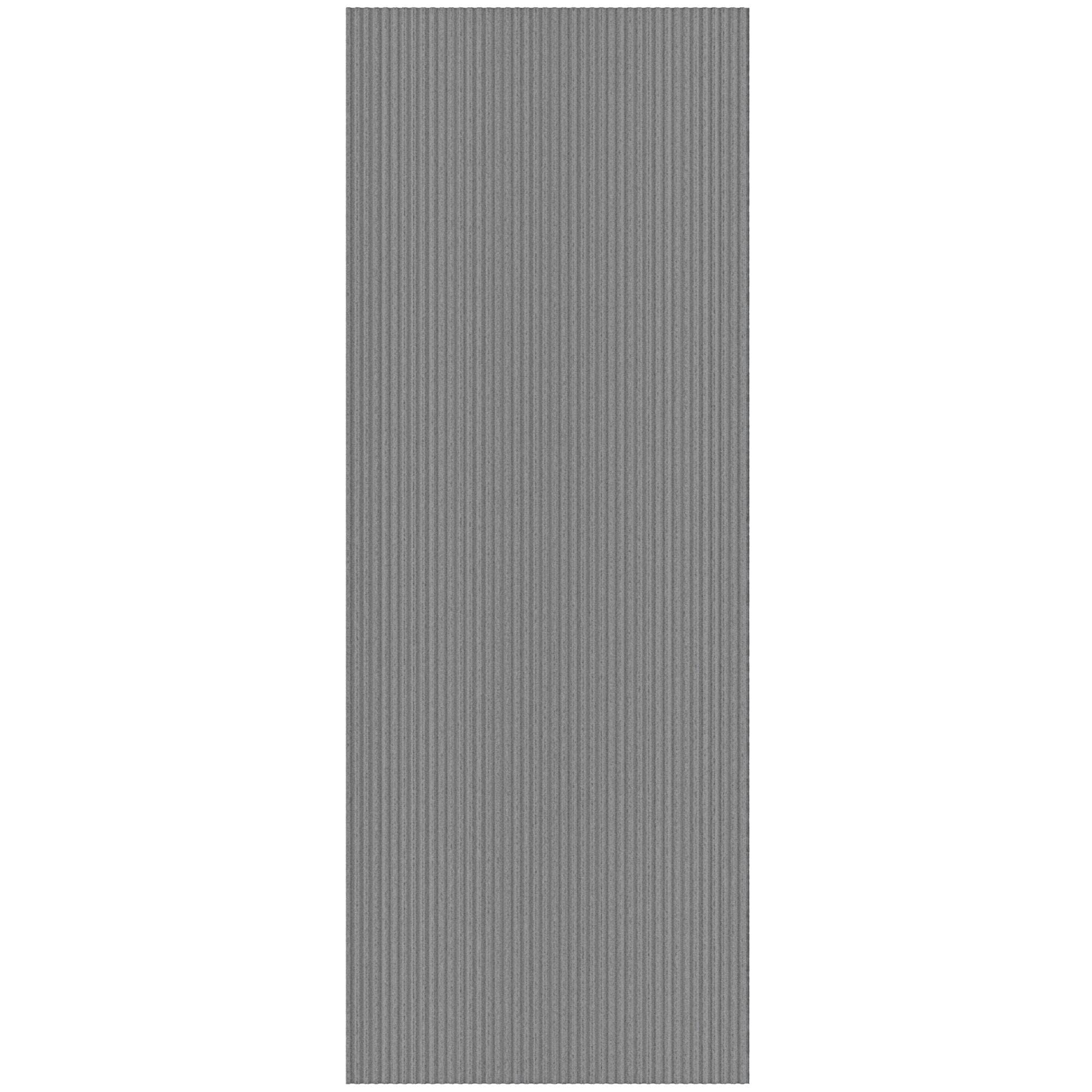 Sweet Home Stores Solid Design Non-Slip Rubberback 2x4 Indoor/Outdoor Area Rug for Entryway, Kitchen, Living Room, Garage, Patio, 2' x 4', Gray
