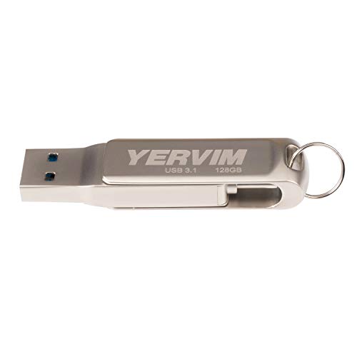 YERVIM 128GB USB 3.1 Flash Drive with OTG Function and Type-C Port for Android Smartphones Tablets MacBook β¦