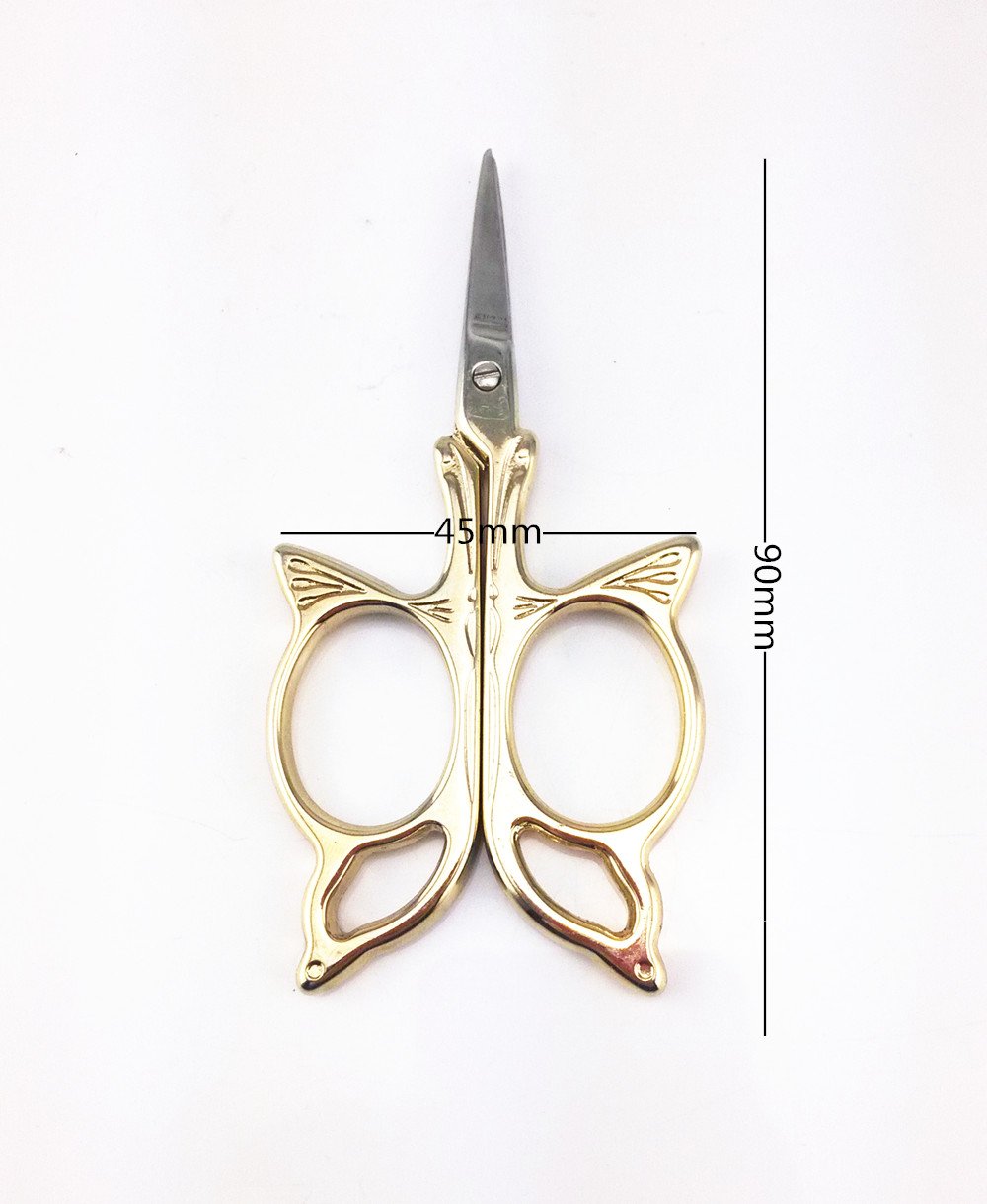 Yueton Butterfly Needlework Embroidery Scissors (Golden)