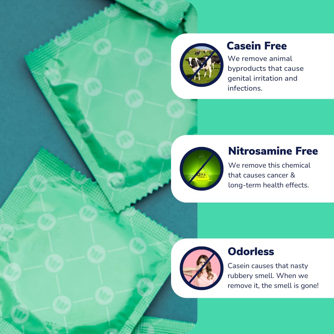 Royal Extra Large Ultra Thin Vegan Condoms for Men - Premium Lubricated Natural Condom - Unflavored Lubricant, Organic Latex - Odorless, Snug, Natural Feel - Safe & Durable - 10 Pack
