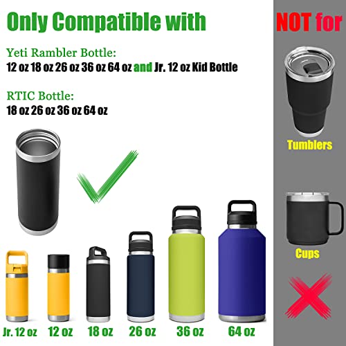 Straw Cap for Yeti Rambler Lid -12 18 26 36 64 oz Replacement, Flexible Handle for Yeti Straw Lid Replacement, Perfect for Yeti Accessories Lid and RTIC Water Bottle Top
