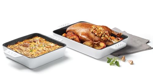 Starfrit 034390-004-0000 The Rock 9" x 9" Ceramic Baking Dish, White