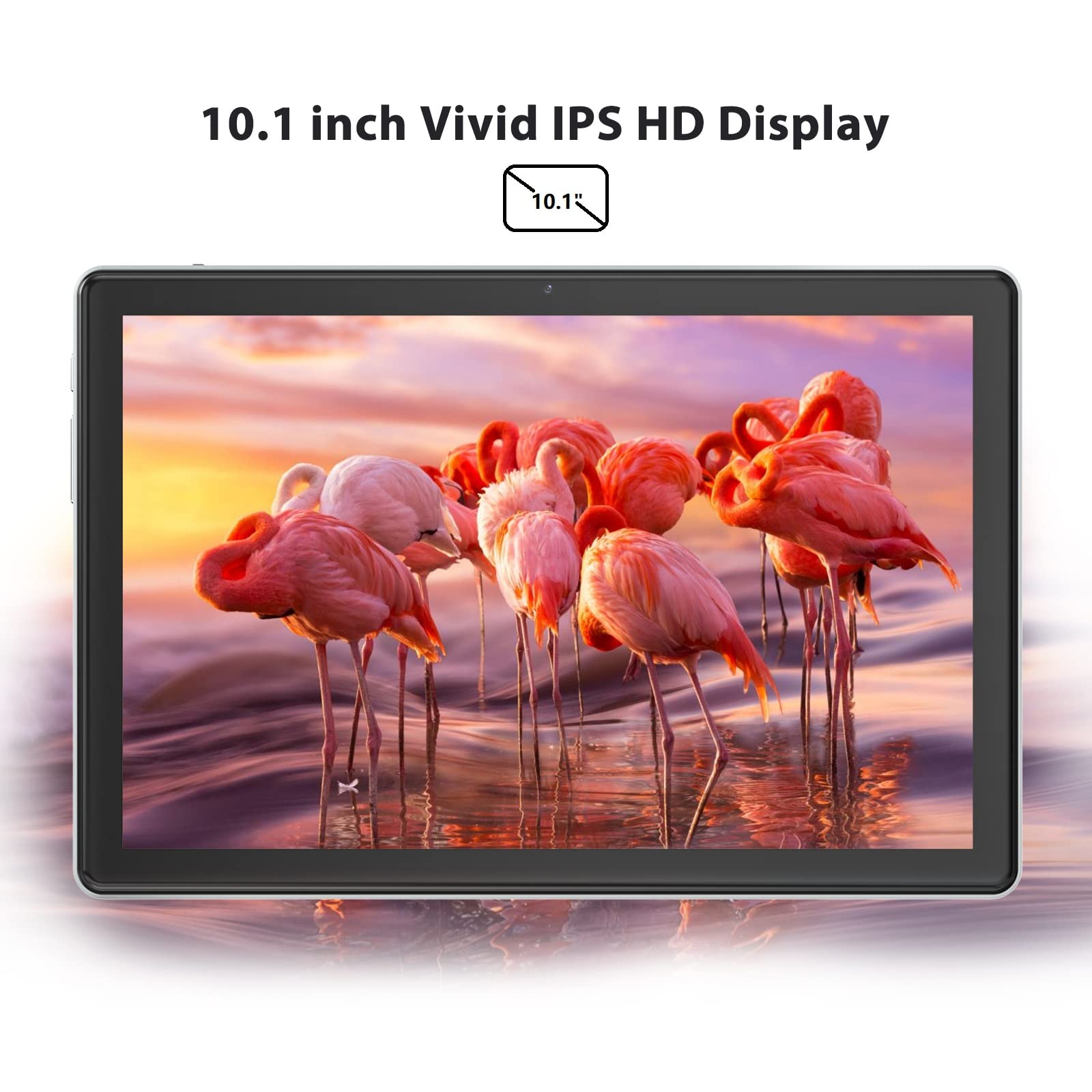 YUMKEM Tablet 10.1 inch, 4GB RAM 64GB Storage, Android 11 Go, 10 inch Android Tablets, 1280 X 800 IPS HD Display, Large Battery, Dual Camera, WiFi Only, Grey