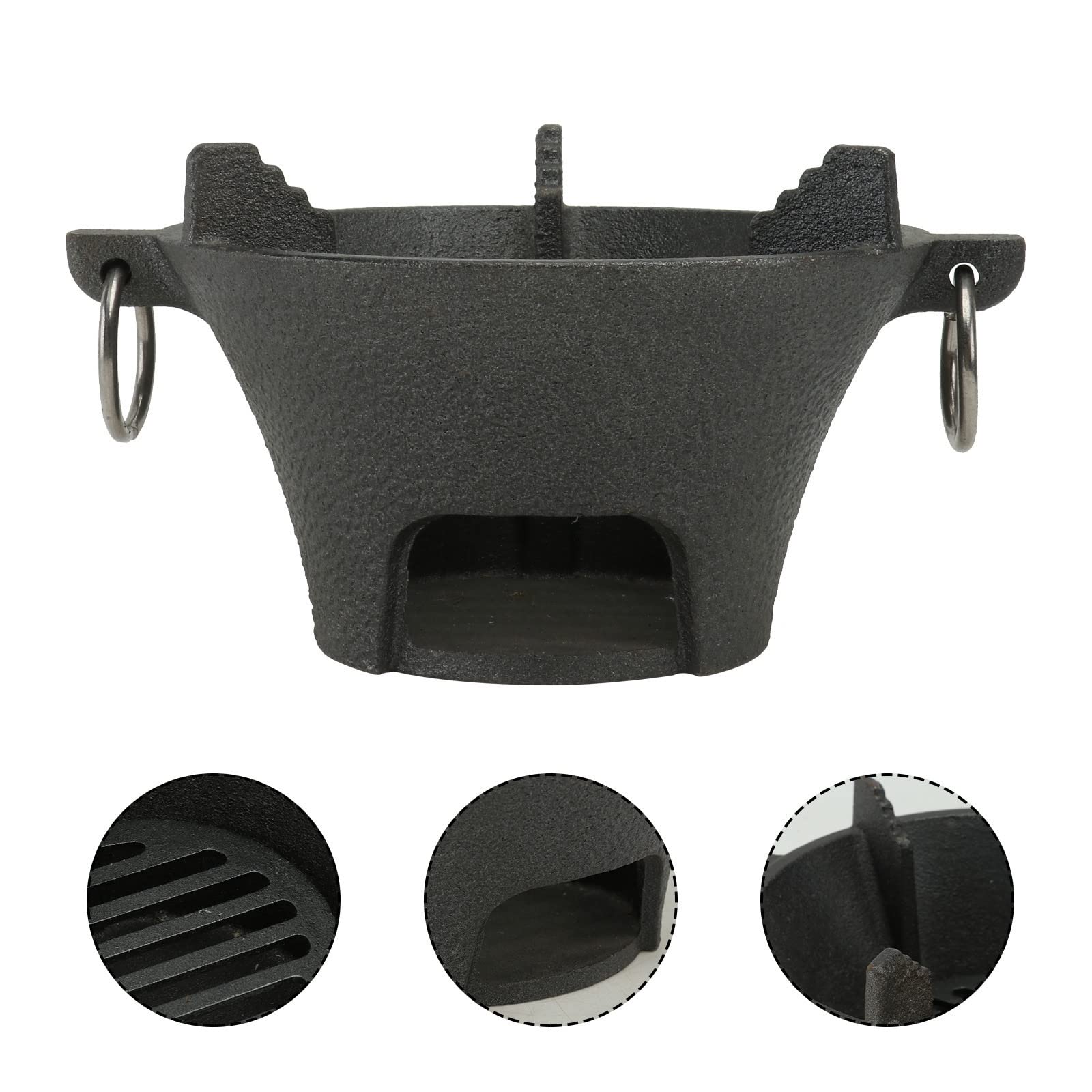 TAMYID Charcoal Grills, Grill Charcoal Barbecue Stove Iron Camping Fire Tabletop Outdoor Small Indoor Plate Smoker Convenient Sturdy Travel