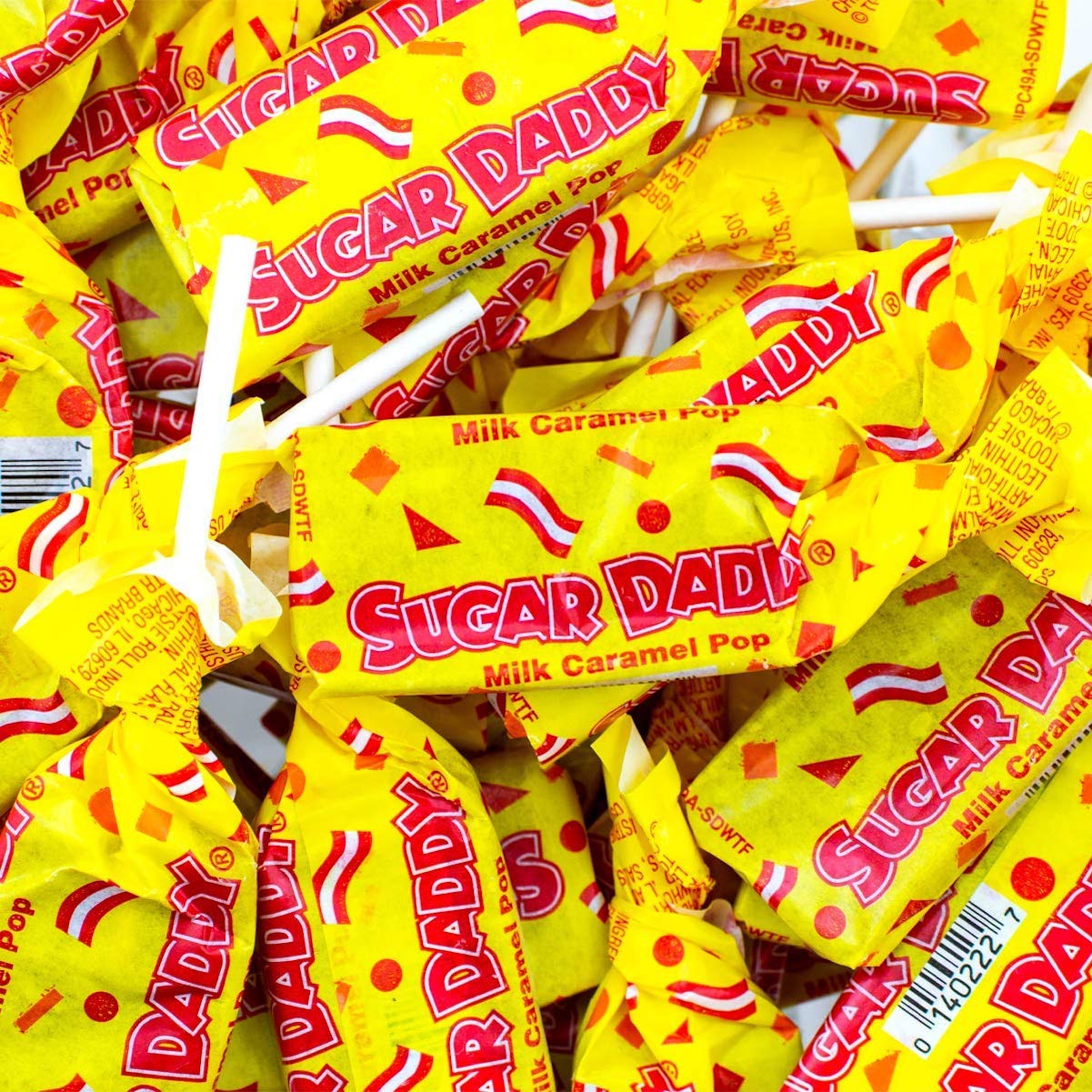 Sugar Daddies Milk Caramel Pops, 48-Count 0.47 oz. Pops β Long Lasting Caramel Lollipops with Pop-Up Display Box for Office, Classroom, Holidays (1.39 lb.)